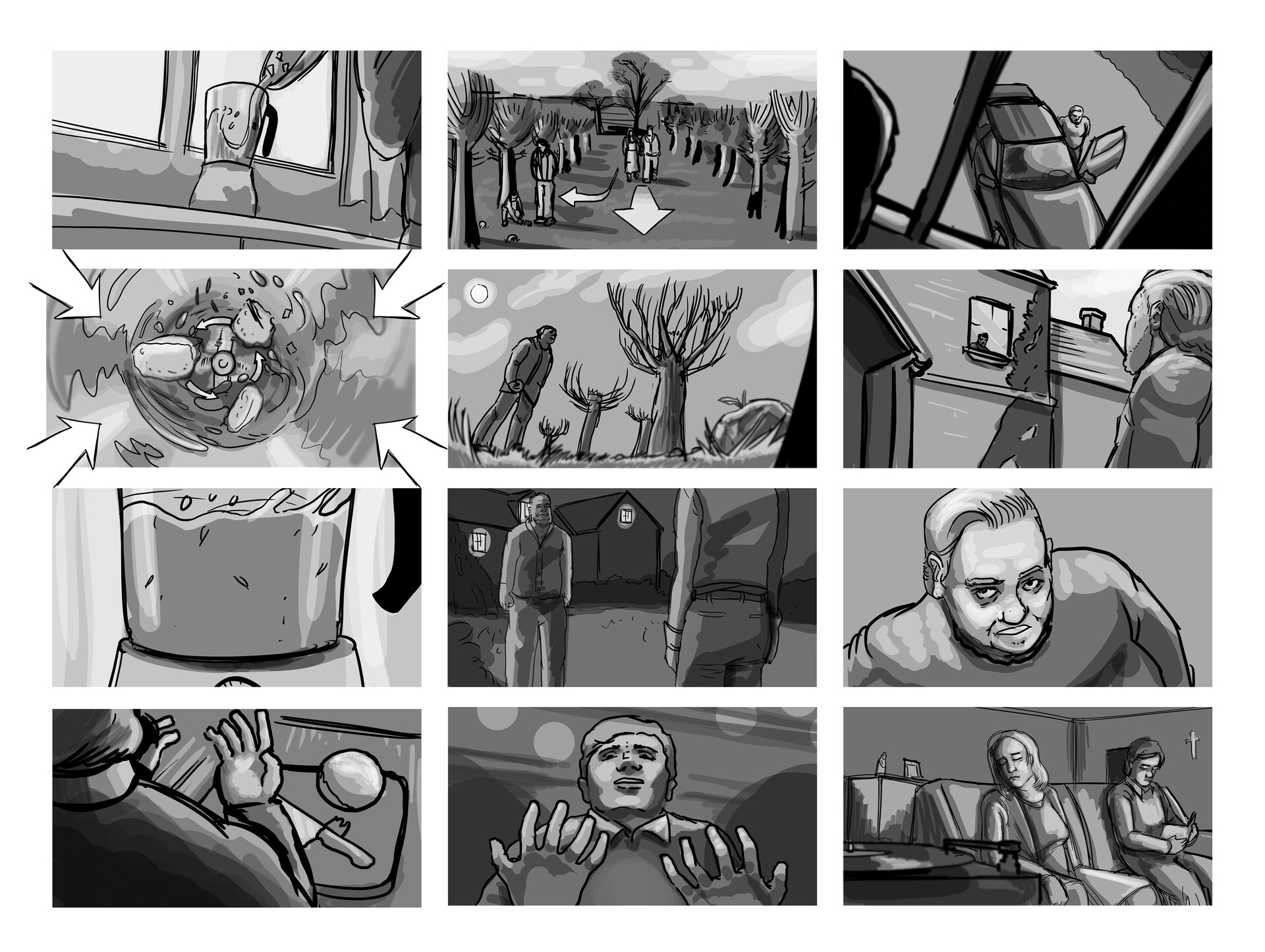 Sam Lawrie - Pulp By Rind - Short Film Storyboards/Concept Art