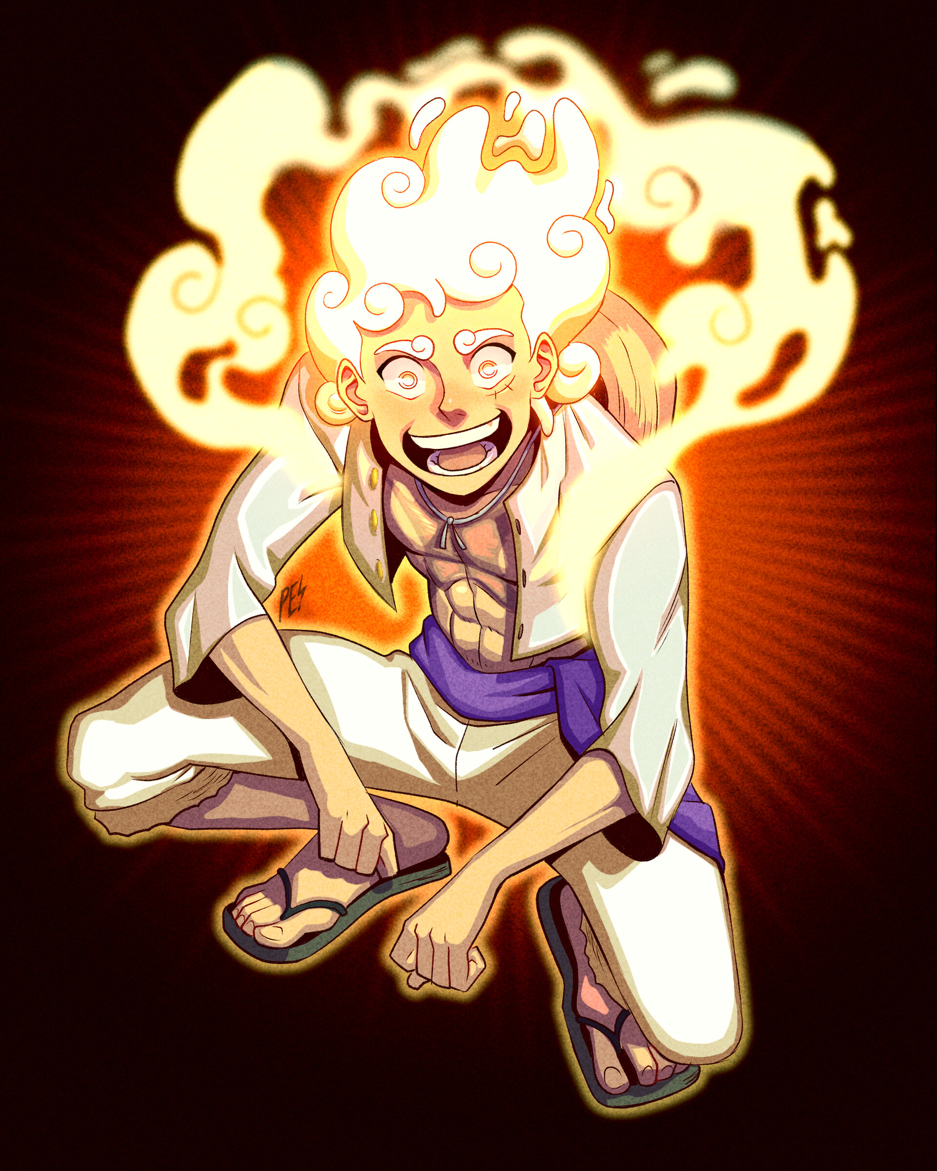 ArtStation - Sun God Captain Luffy