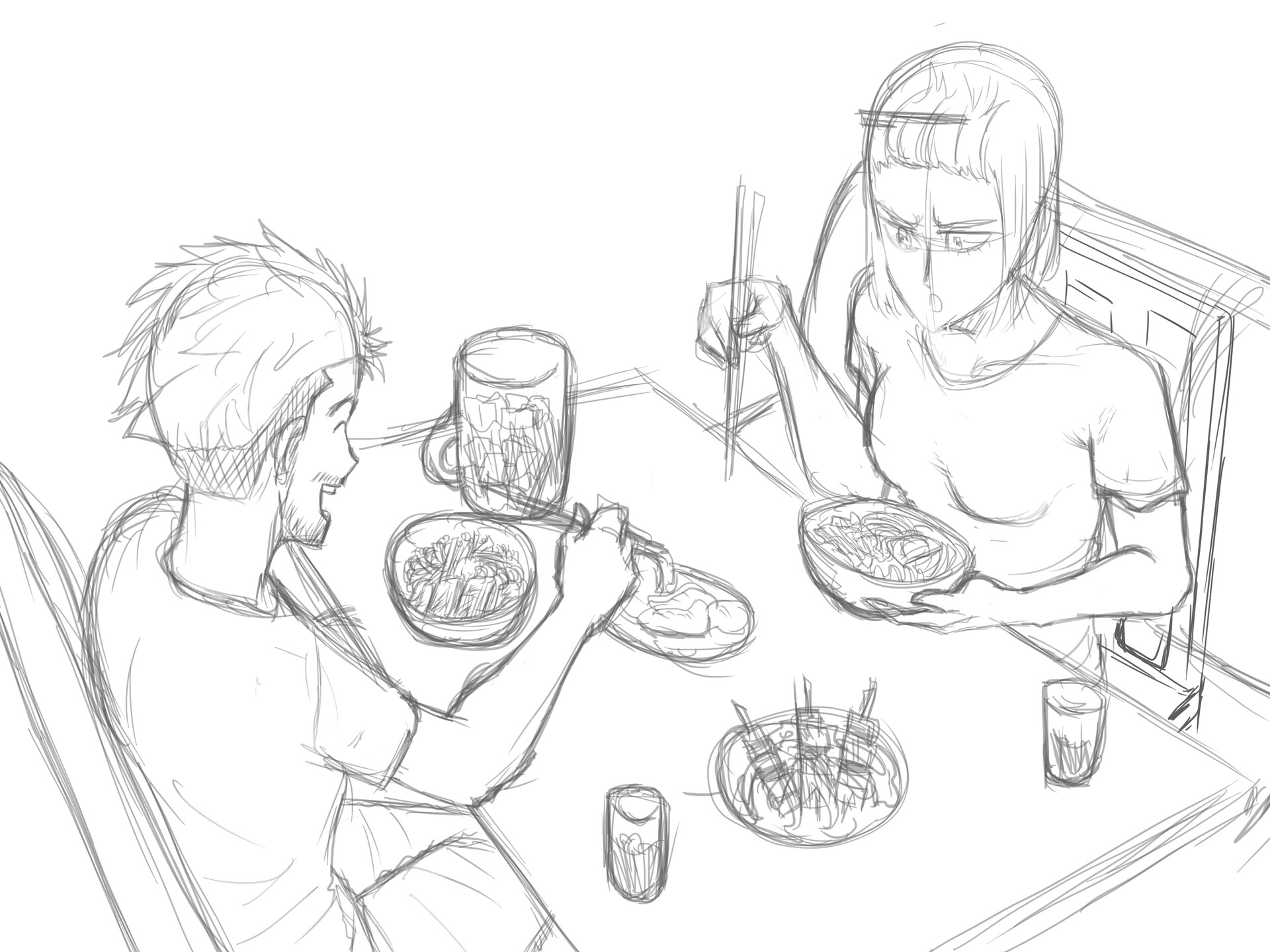 baking drawing reference