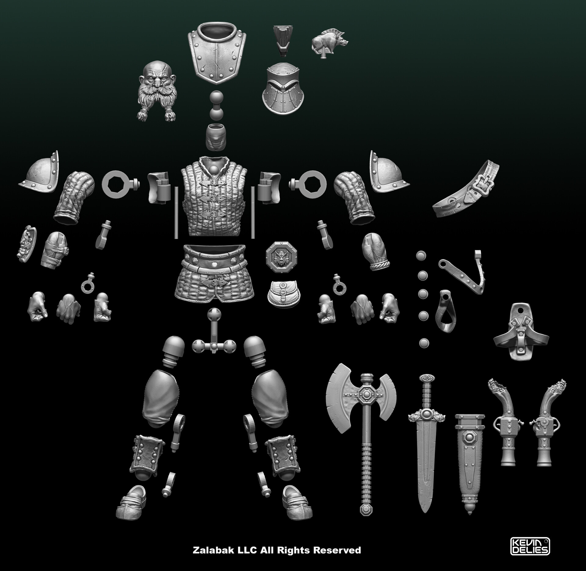 ArtStation - Dwarf Action-Figure