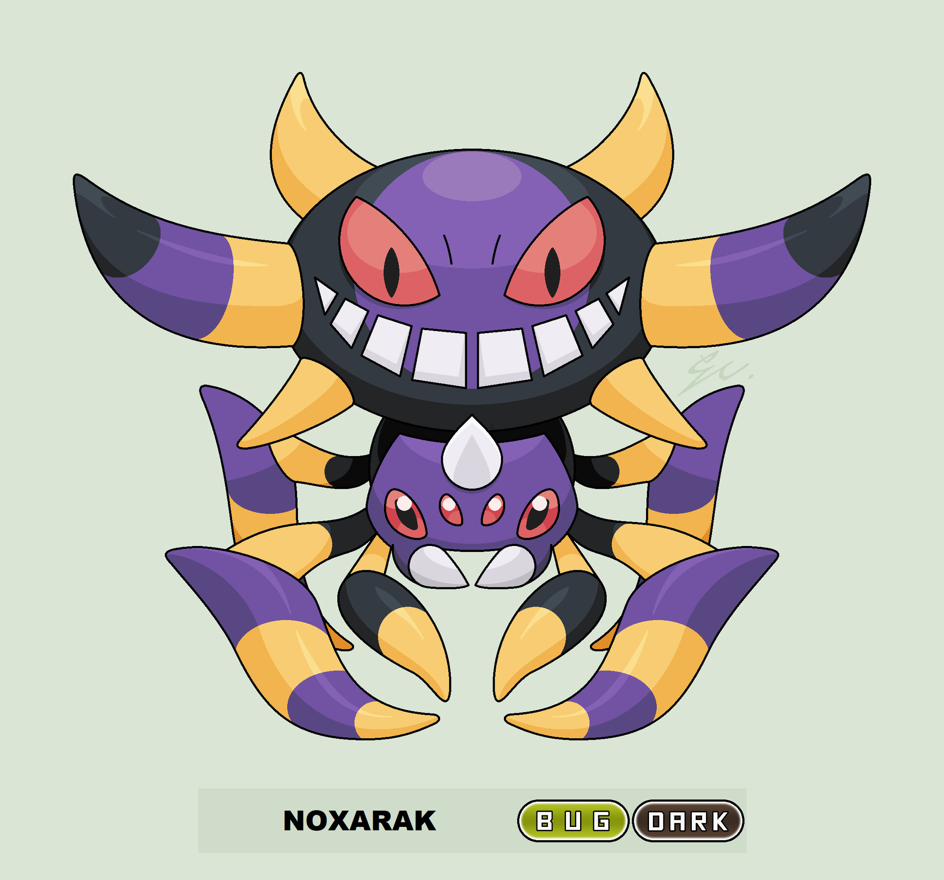ArtStation - FAKEMON –Ariados’s Evolution