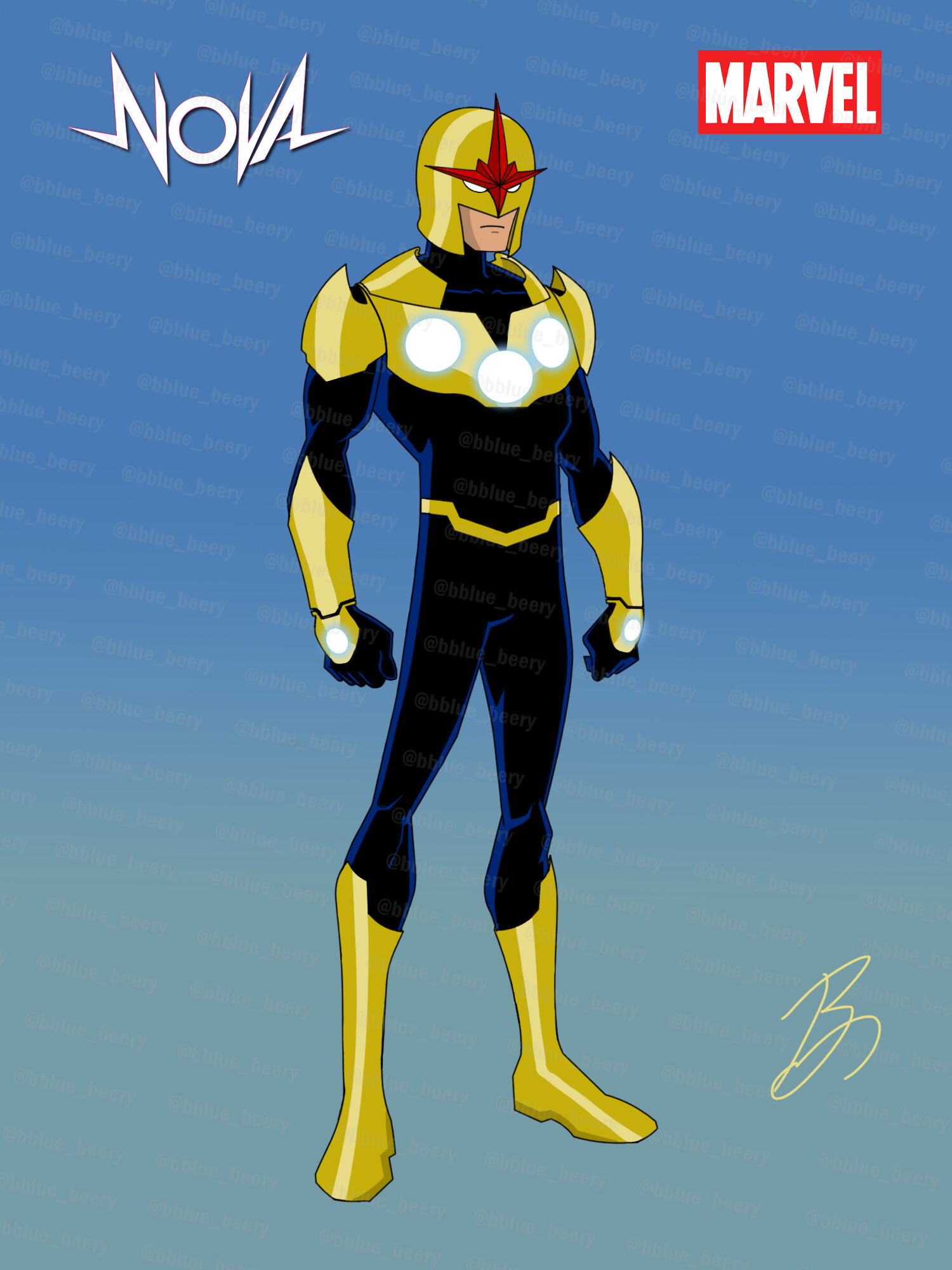 ArtStation - Marvel Nova Phil Bourassa Art Style