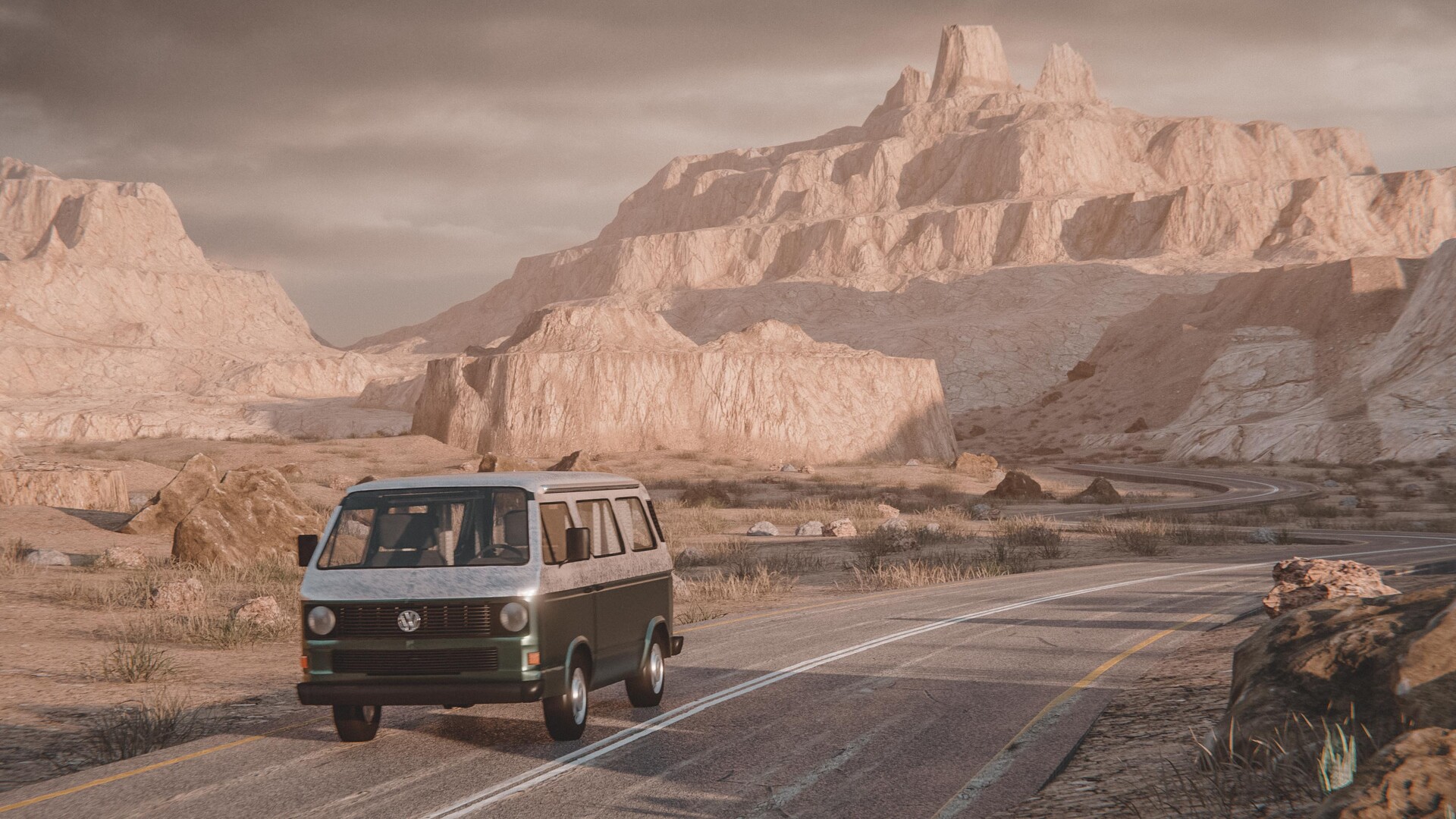 ArtStation - VW T3 in desert