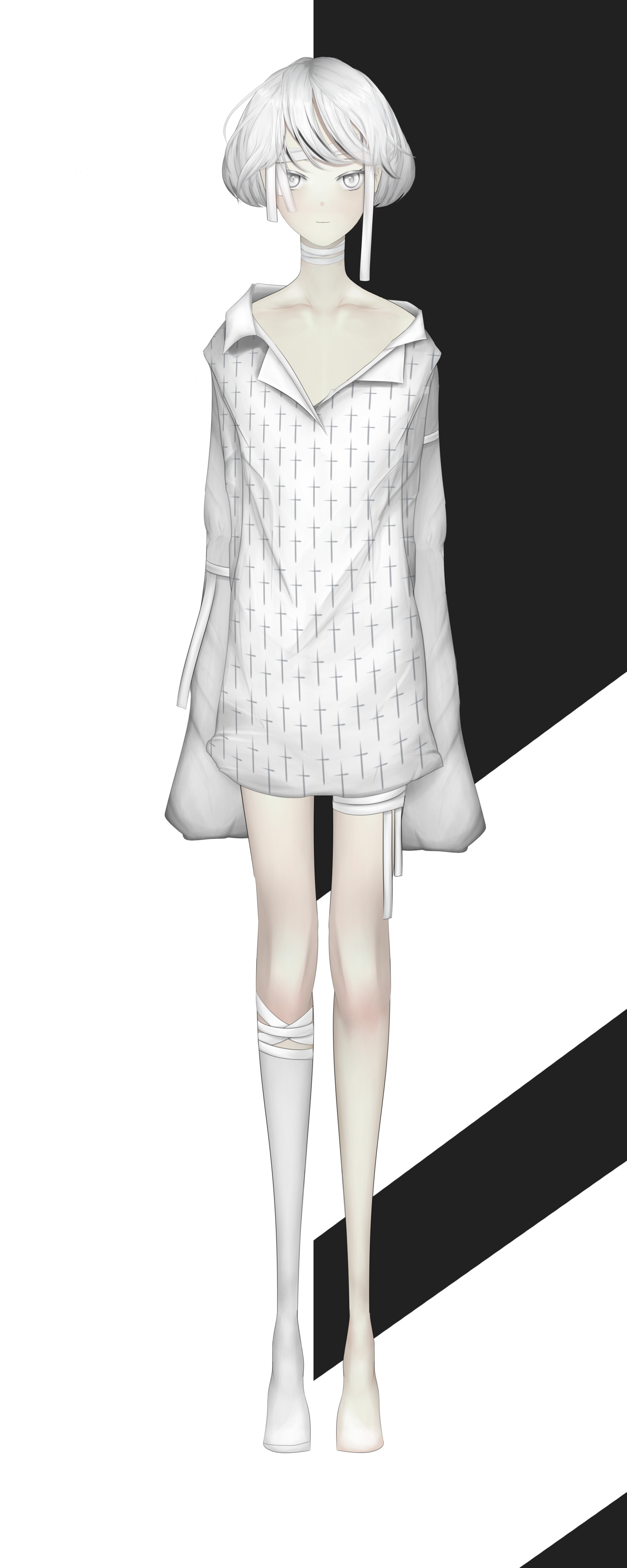 ArtStation - Vtuber model shiroi - white death
