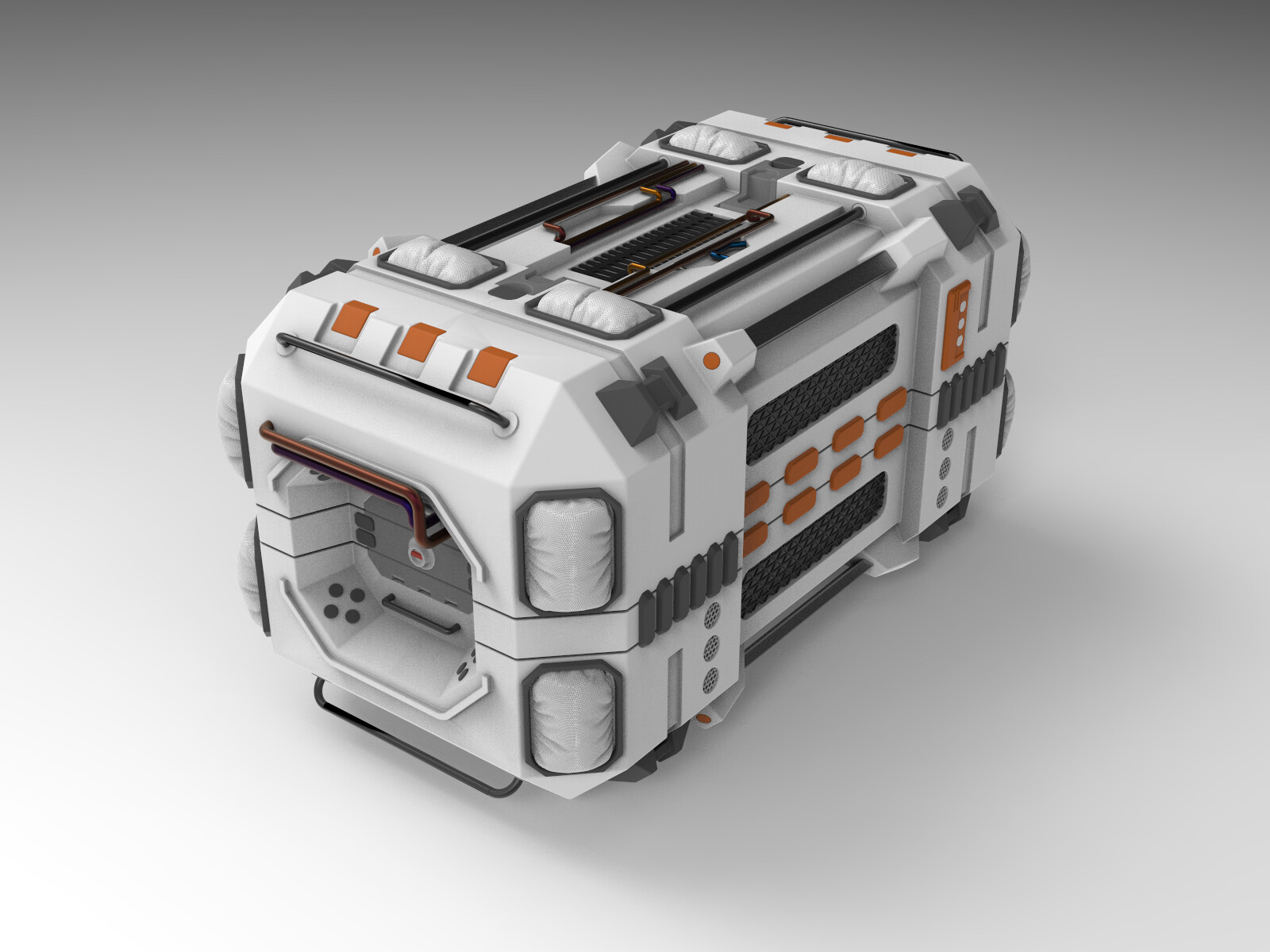 ArtStation - SciFi Space Crate Box - Hard surface prop