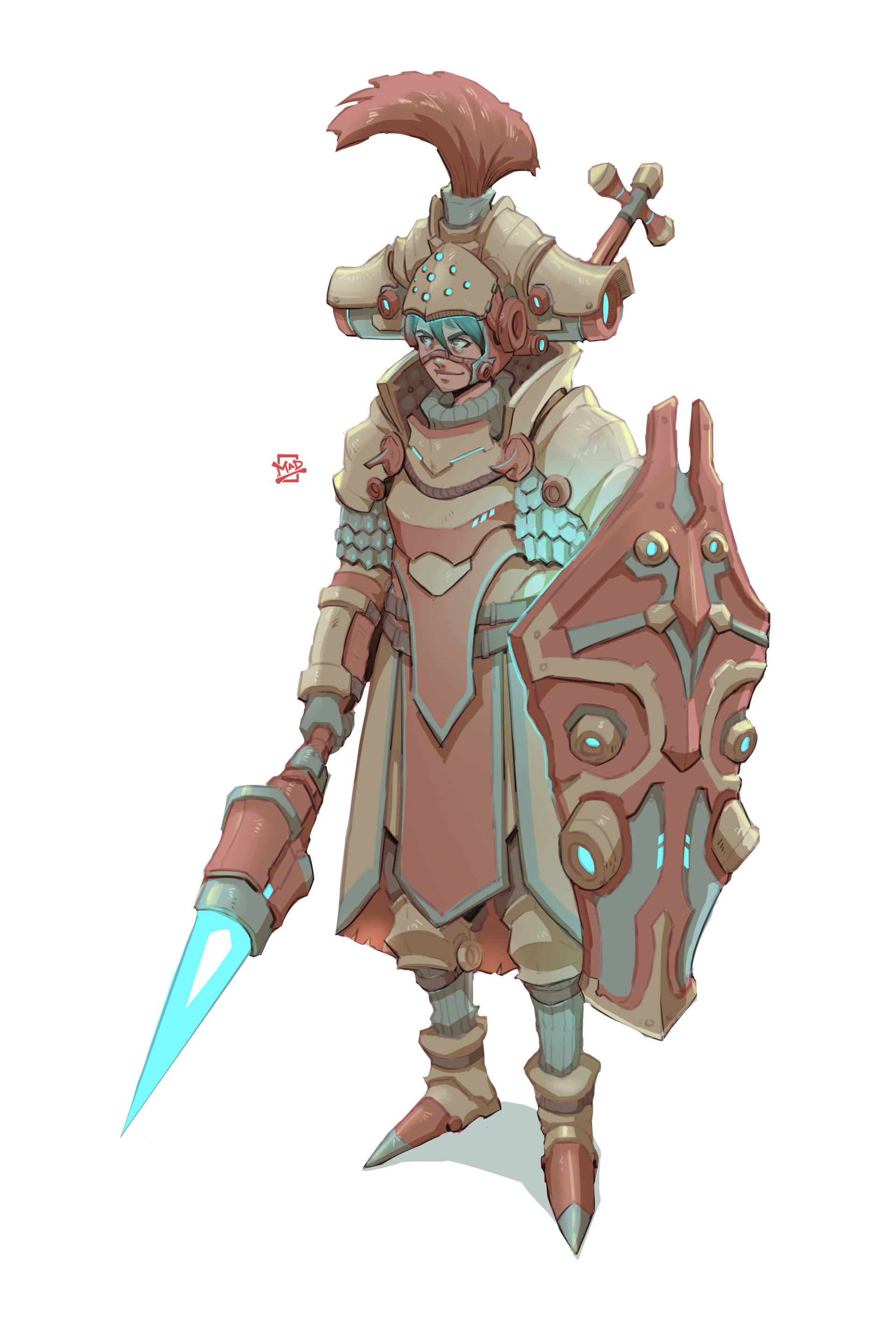 ArtStation - Guardian Lancer (Character Design Challenge)