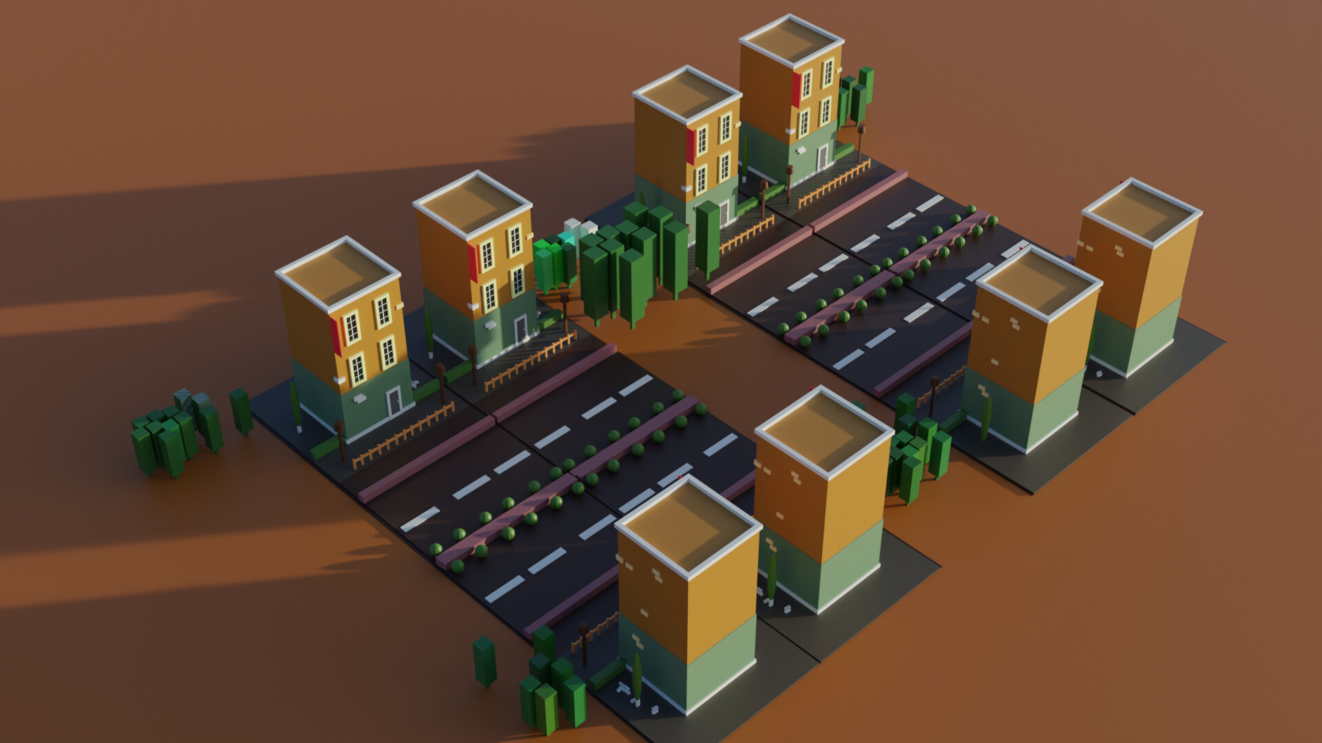 ArtStation - 3D High Poly Street