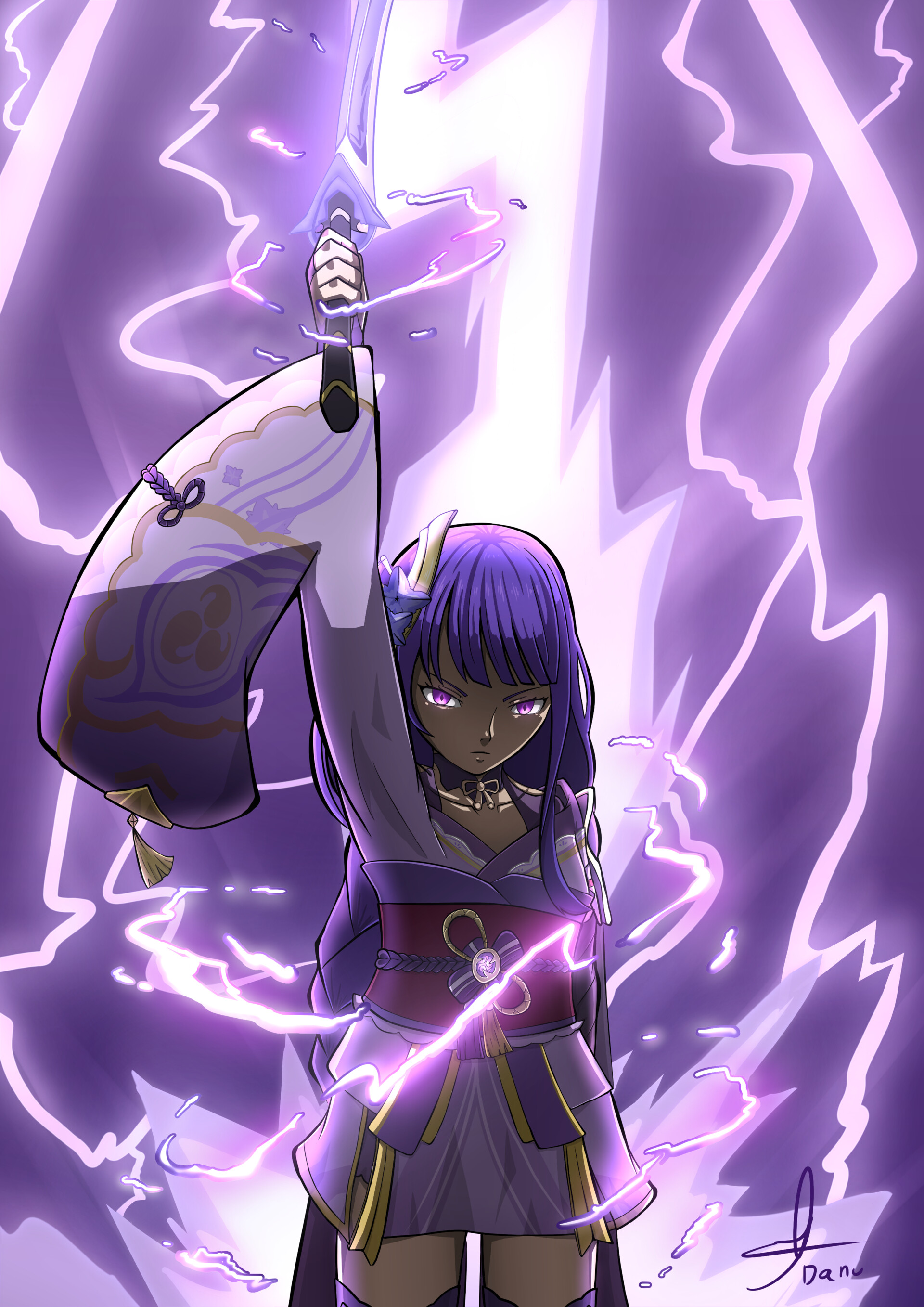 ArtStation - Raiden Shogun Fan art