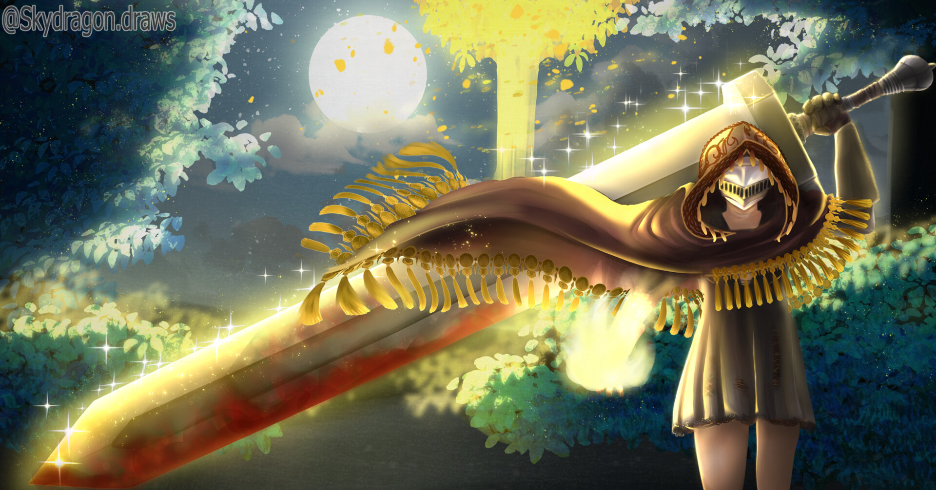SkydragonDraws - Moxie2D Elden Ring fanart