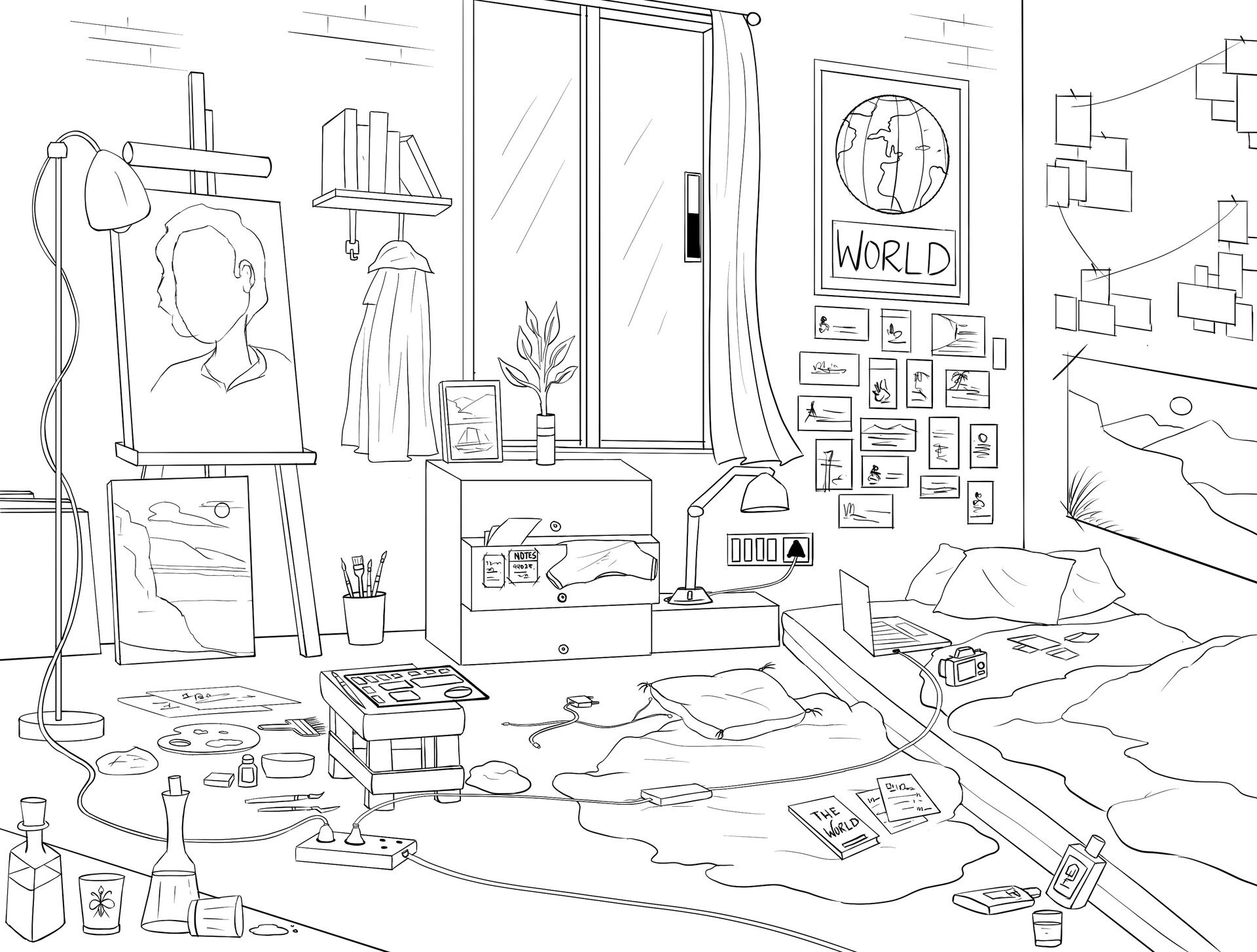 ArtStation - Artist's Room Layout Design