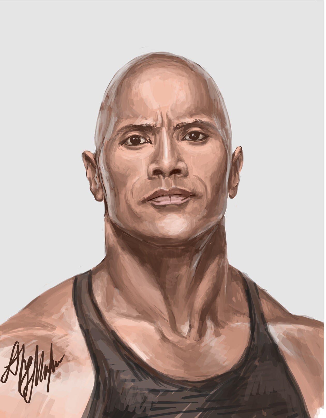 ArtStation - Dwayne. Portrait. Practice