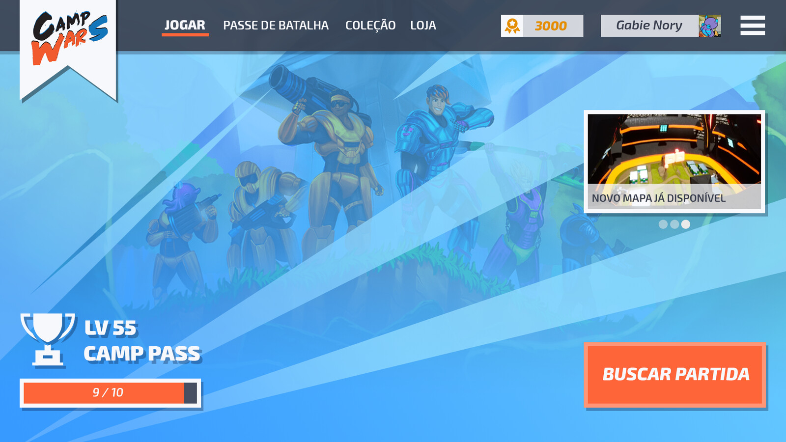 Gabie Nory - Camp Wars - User Interface Concept Design