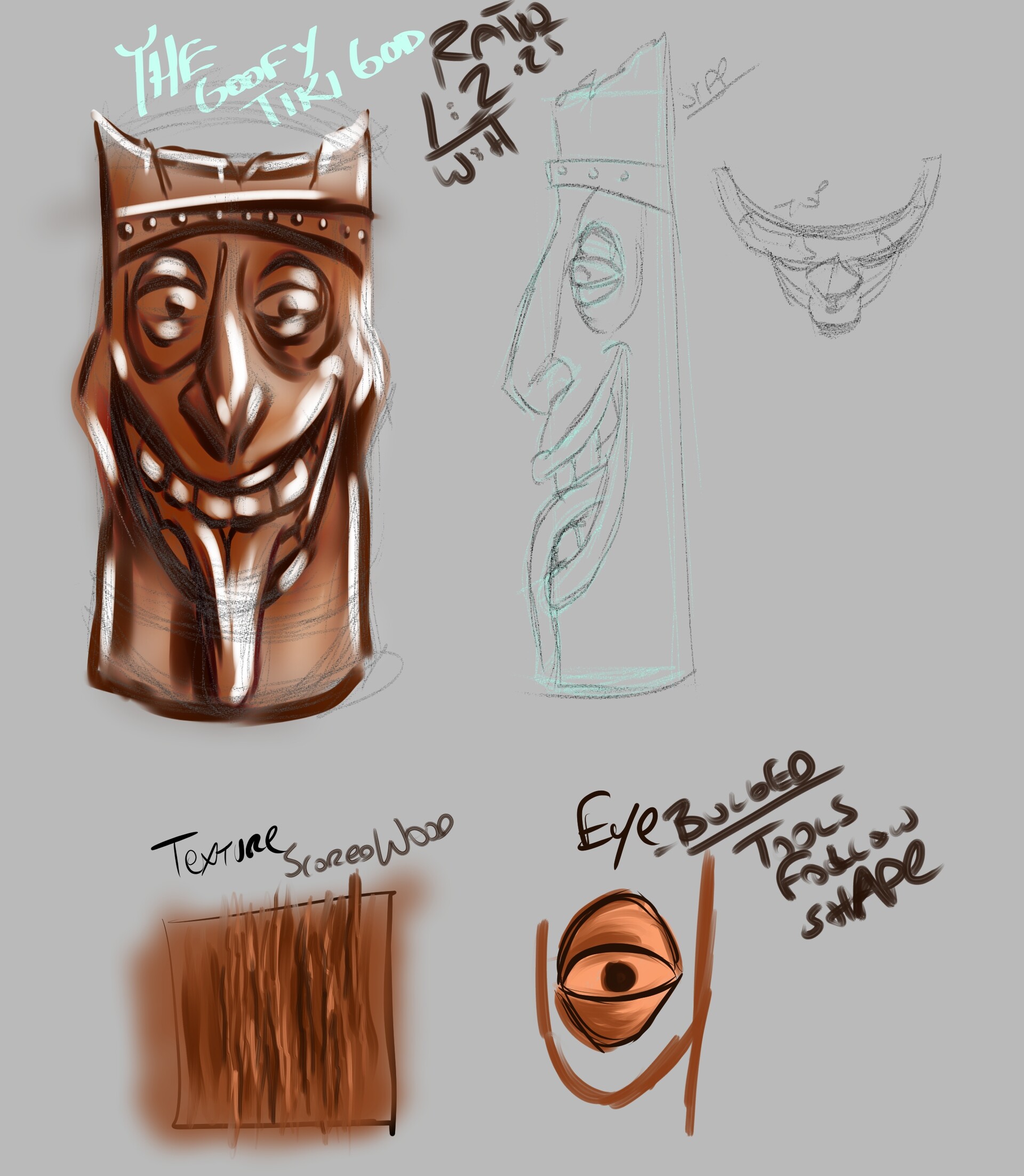 Joshua Wittman - Stylized Goofy Tiki God Totem