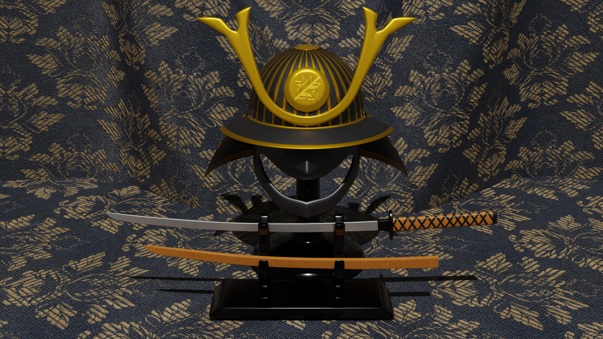 ArtStation - Mask & katana