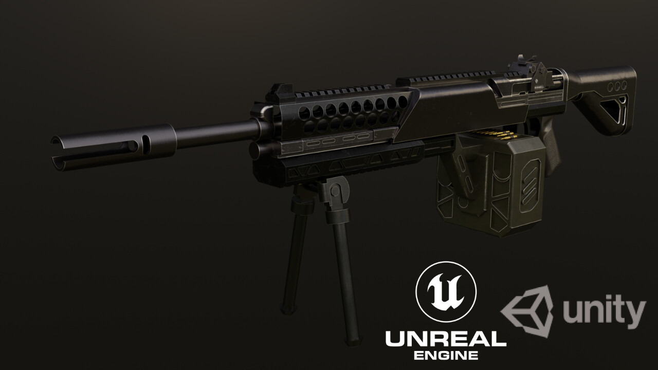 ArtStation - M60 Machine gun Customized