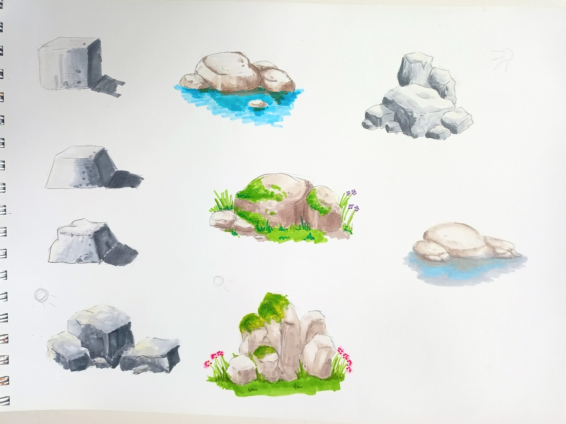 ArtStation - Rock sketches