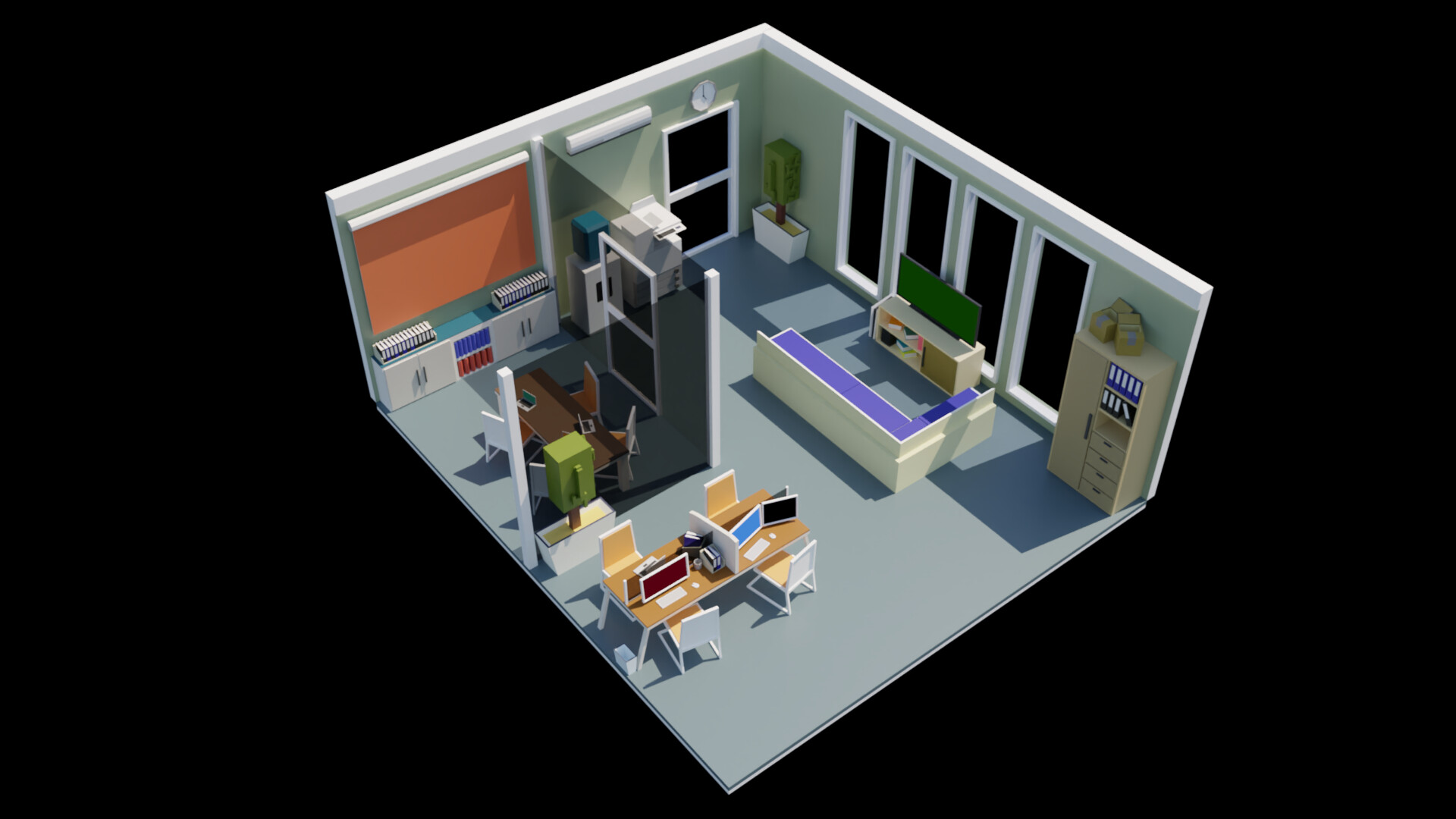 ArtStation - Low Poly Office Design