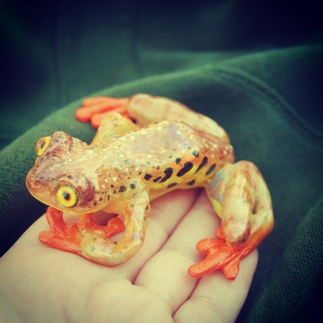 ArtStation - Polymer clay tree frog