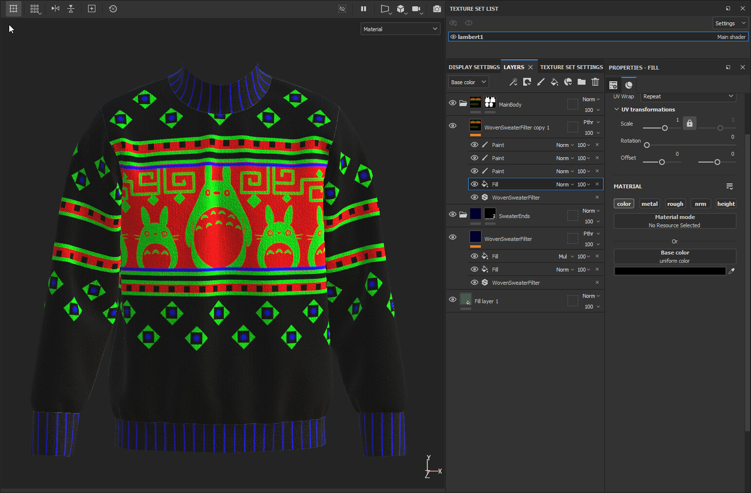 Fajar Yudistira - Substance Designer Knitted Sweater Material