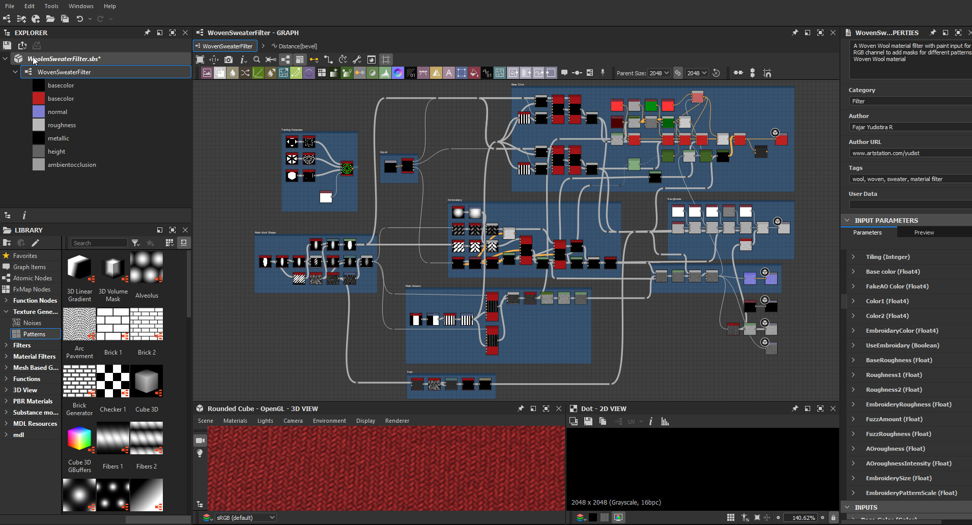 Fajar Yudistira - Substance Designer Knitted Sweater Material