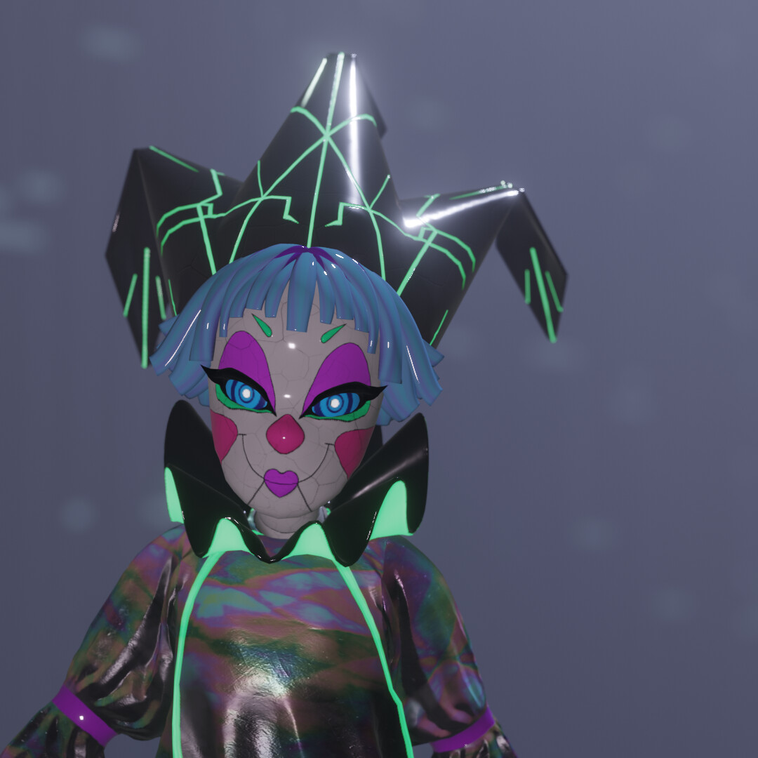 Lauren Powell - Cyberpunk Porcelain Clown