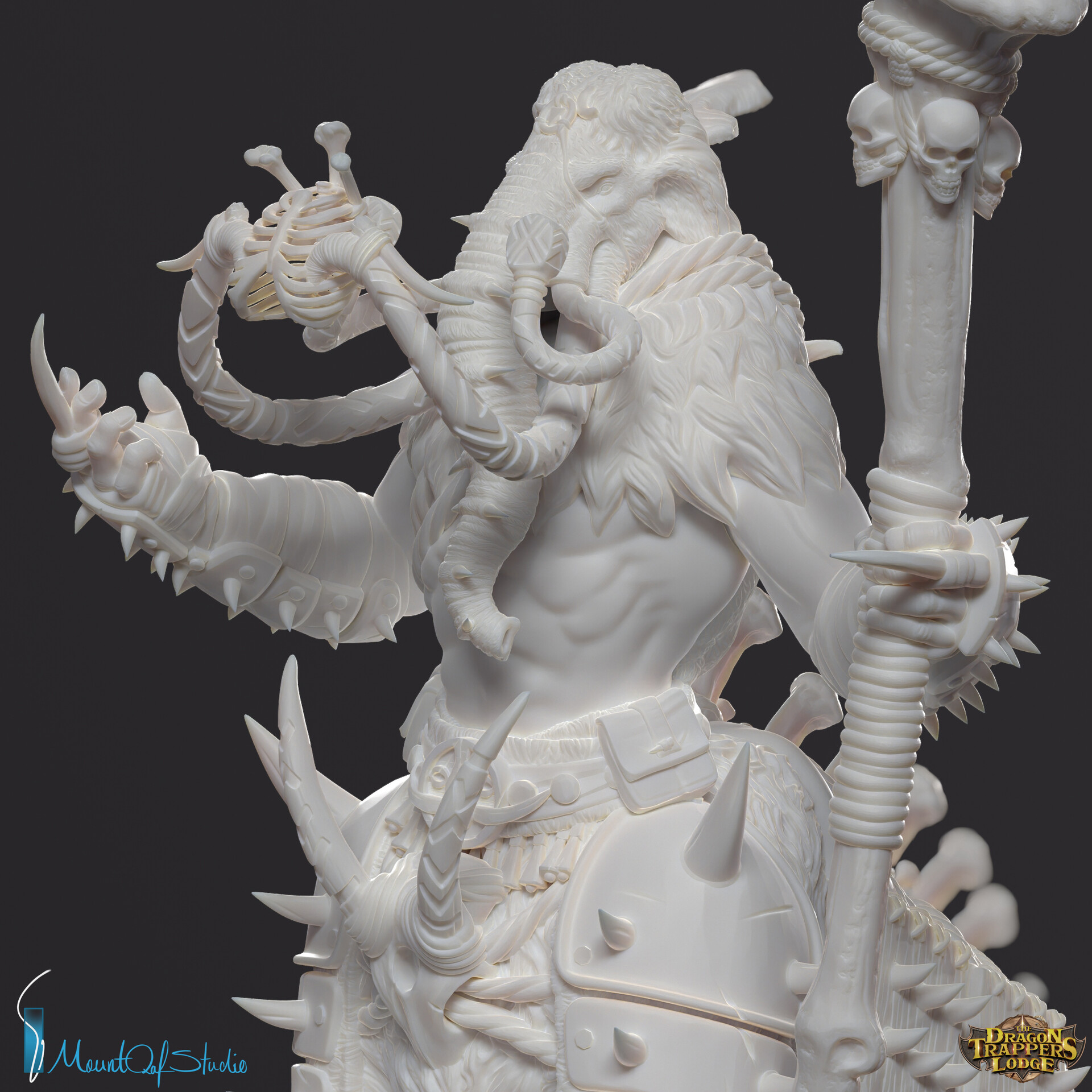 Mount Qaf Studios - Mammotaur Shaman (The Scorching North)