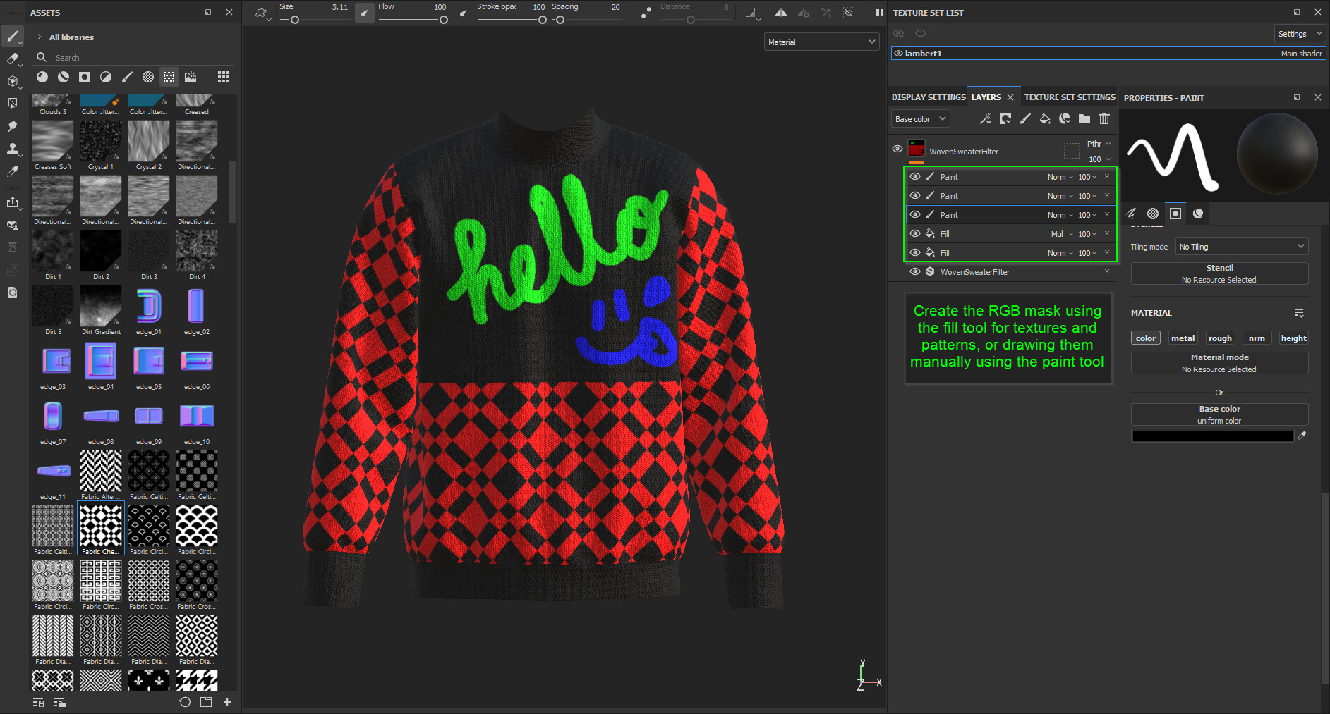 Fajar Yudistira - Substance Designer Knitted Sweater Material