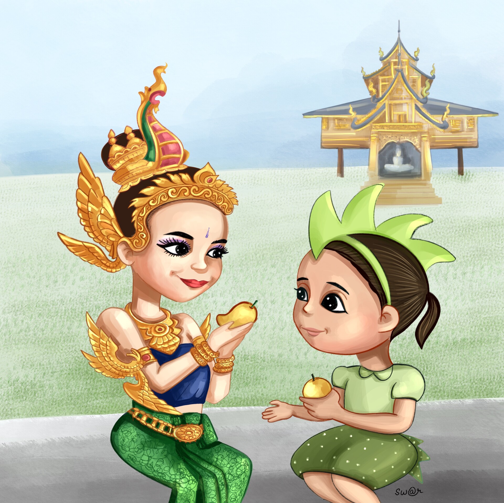 ArtStation - Dragon goddess & fren