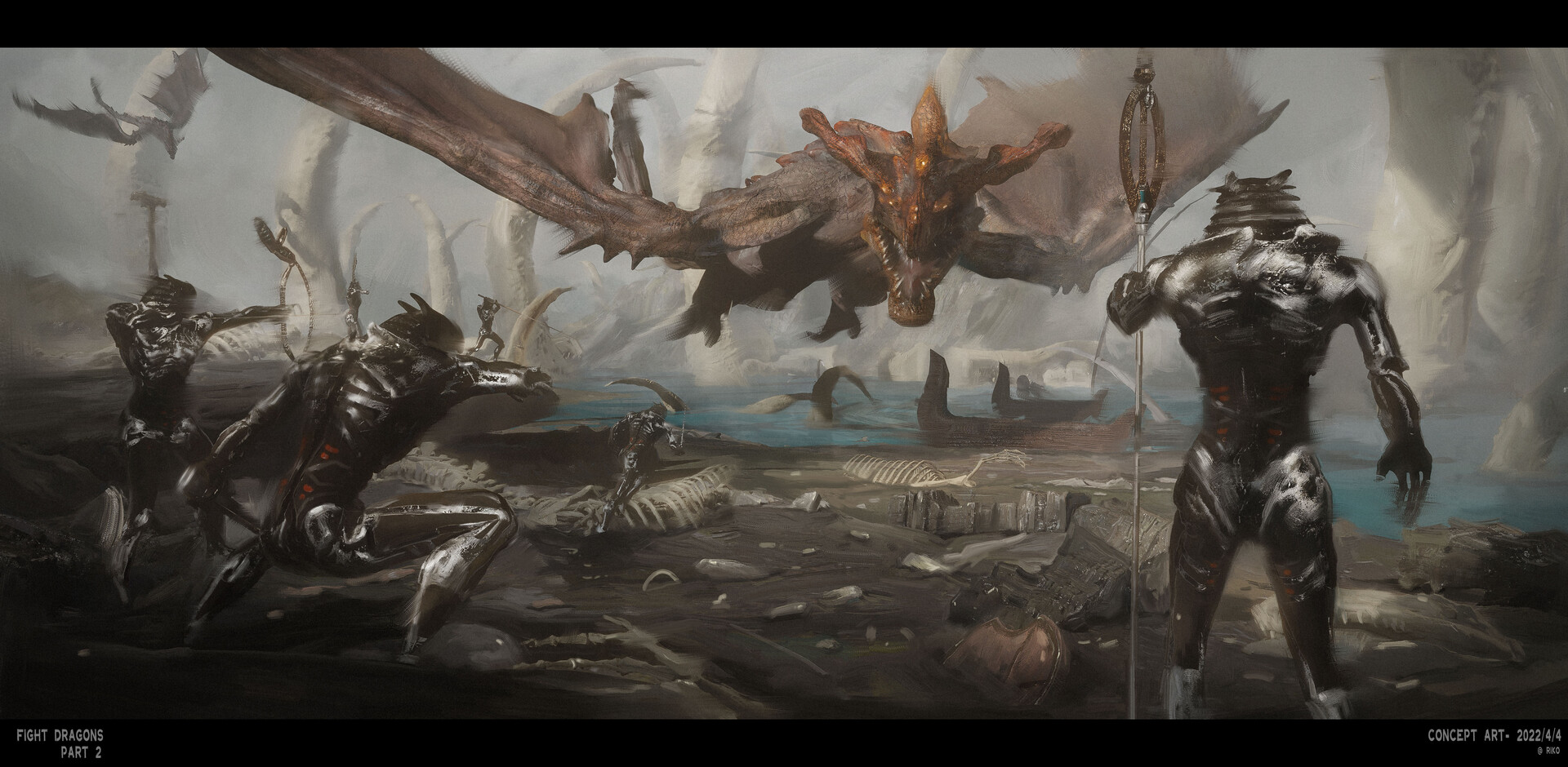 ArtStation - Confrontation with the Fire Dragon Ⅱ