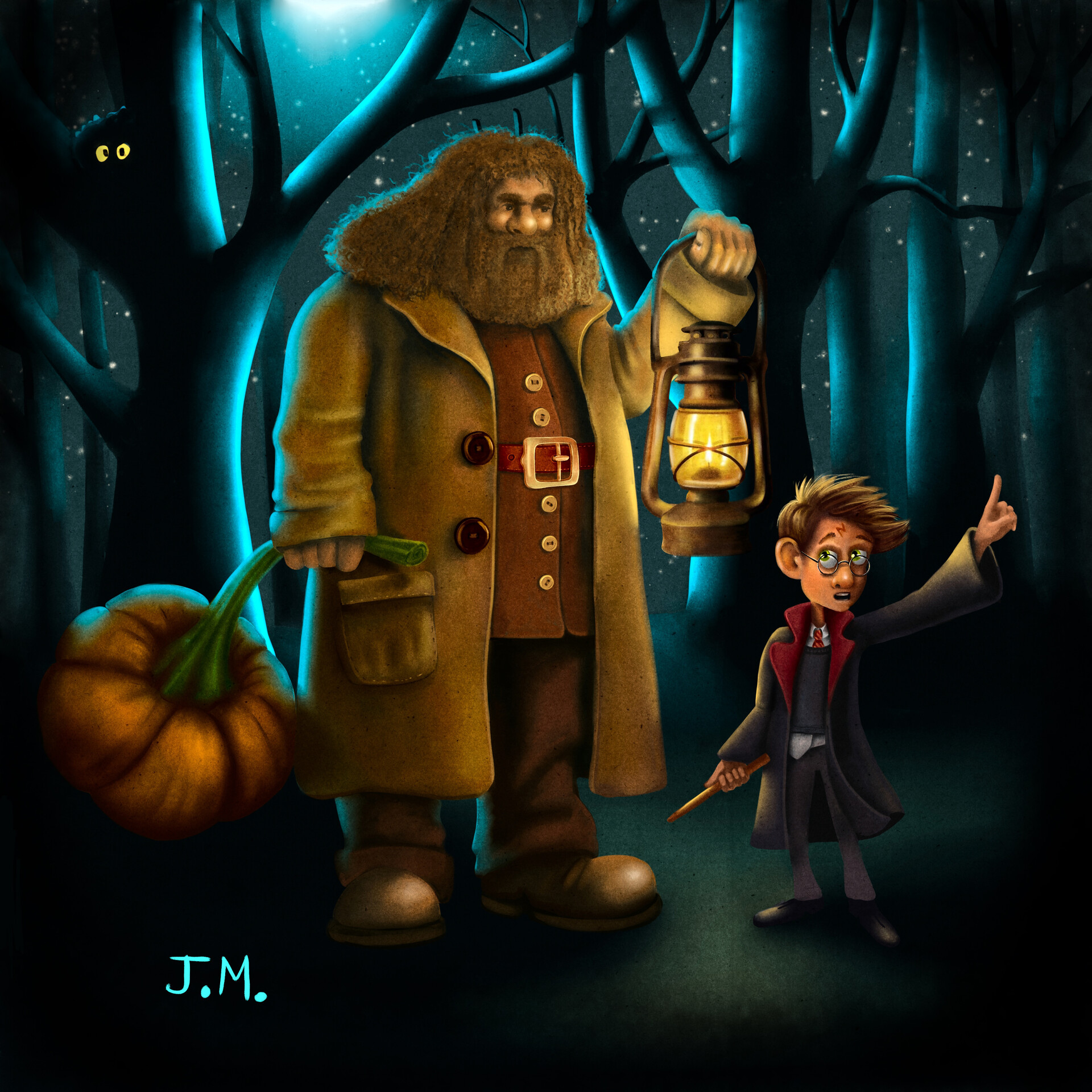ArtStation - cartoon illustration "Harry Potter"