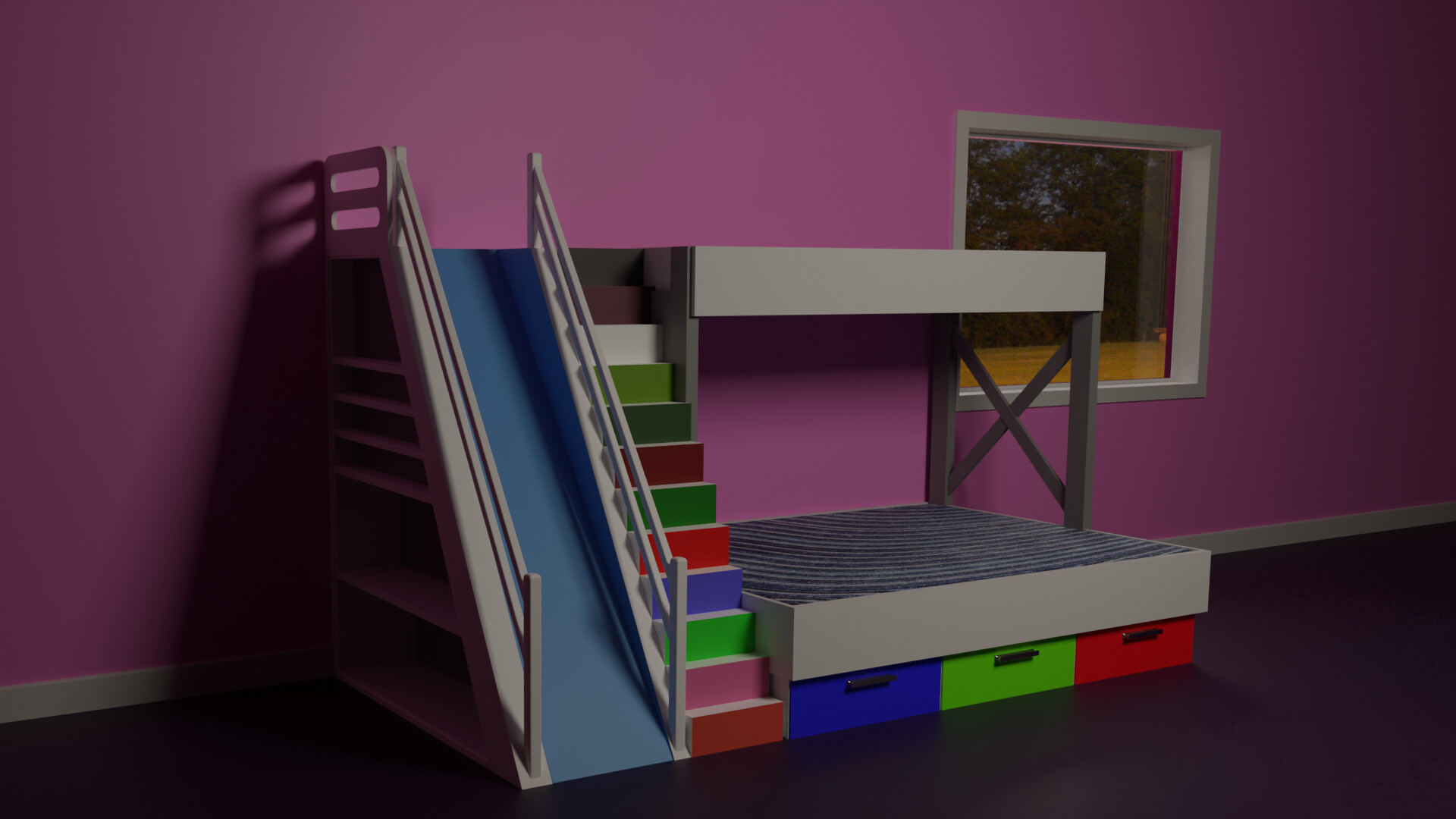ArtStation - Childs bunk bed [WIP]
