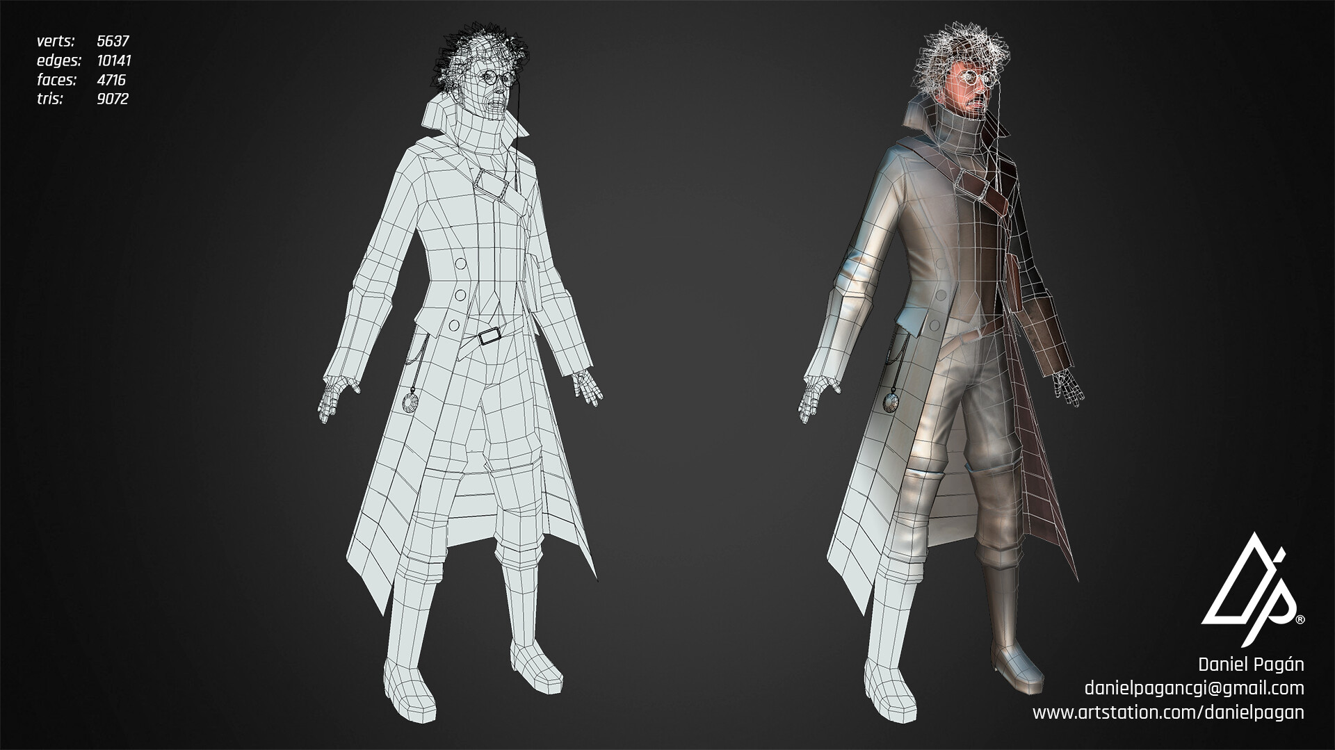 Daniel Pagán - Character for videogame. Inspired by Bloodborne.