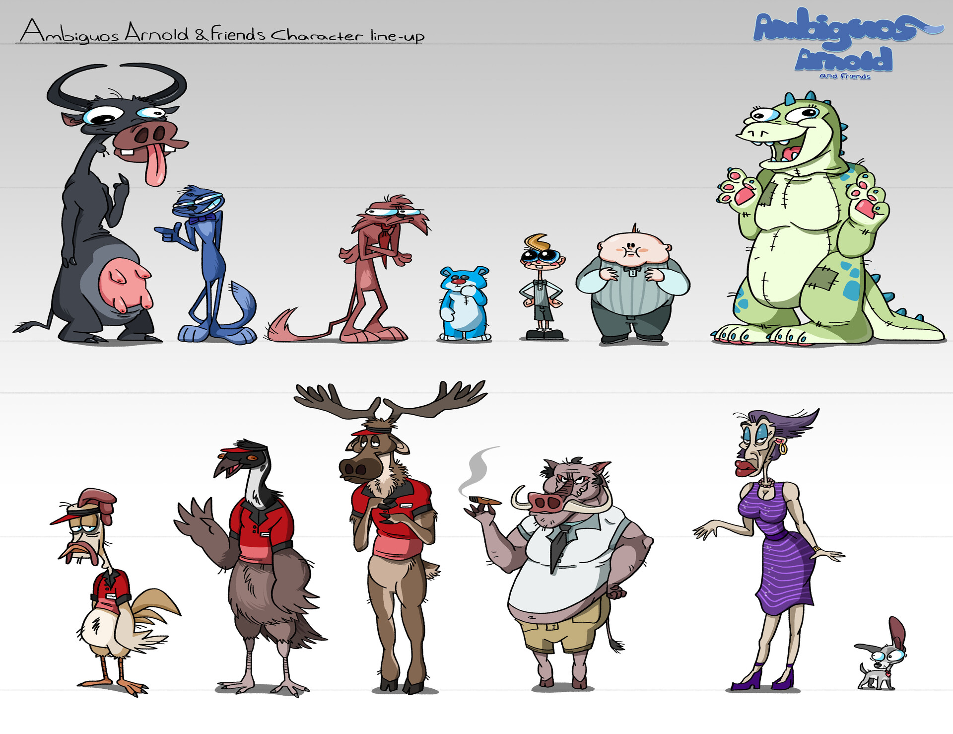 ArtStation - Character designs for fake animated series