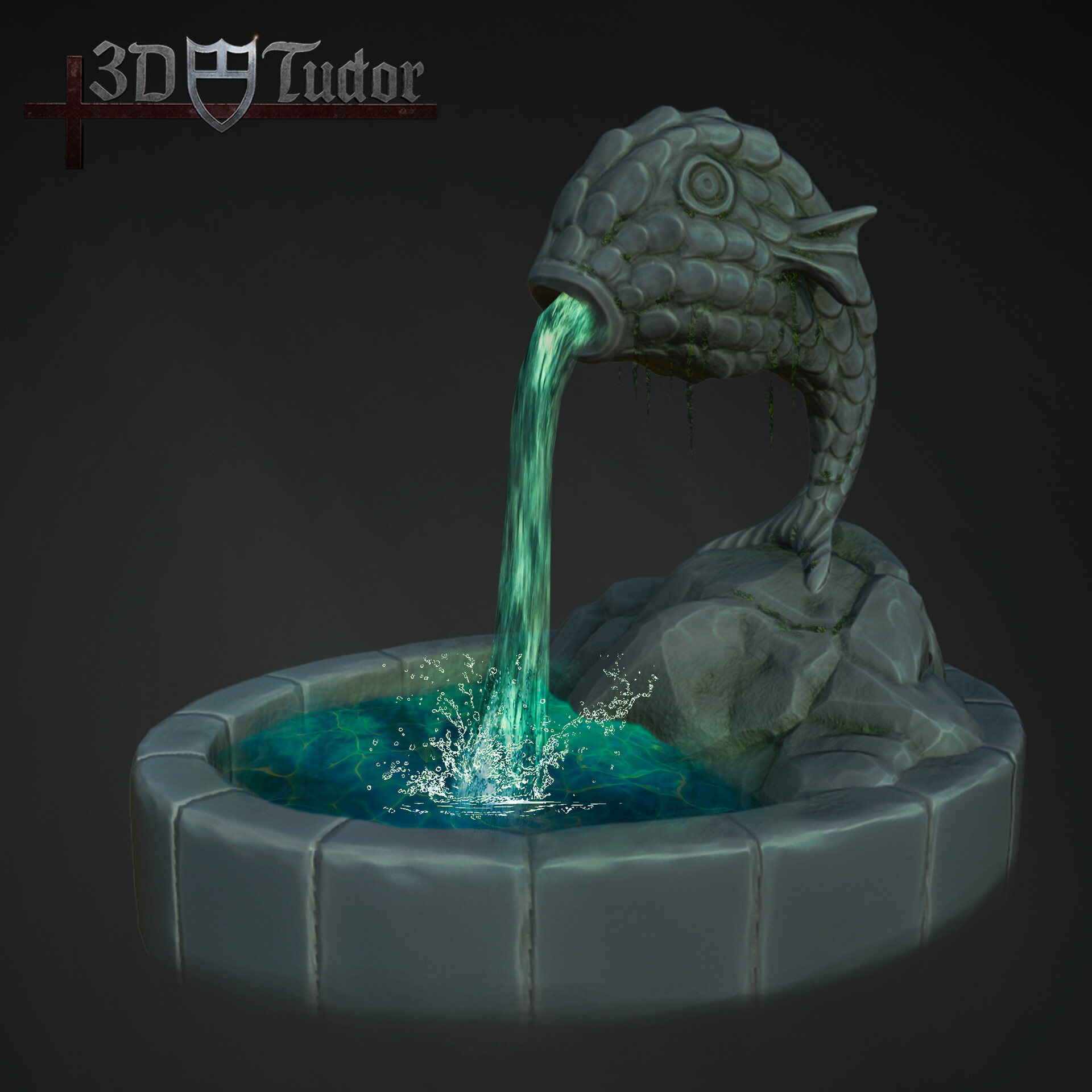 ArtStation - Fish Fountain Stylized