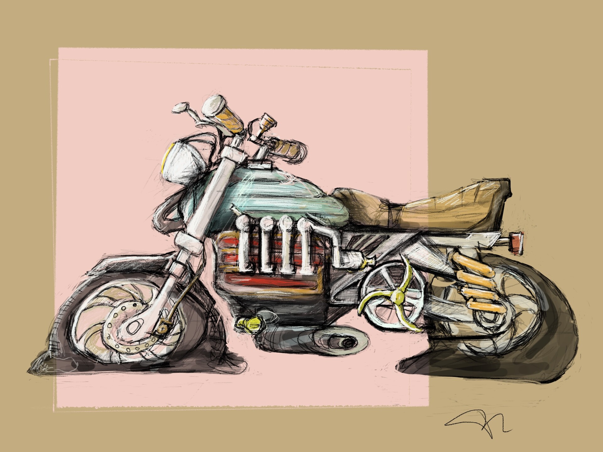 ArtStation - Steampunk bike