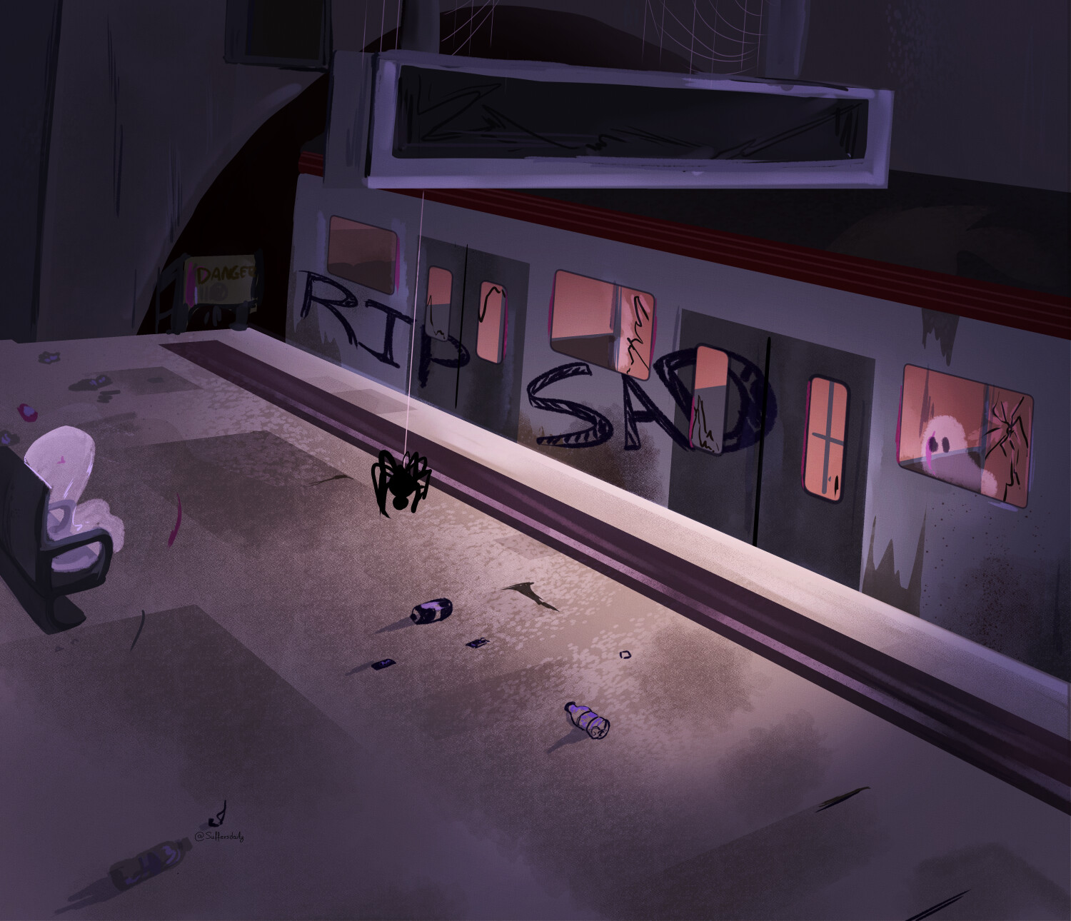 ArtStation - Haunted underground train station