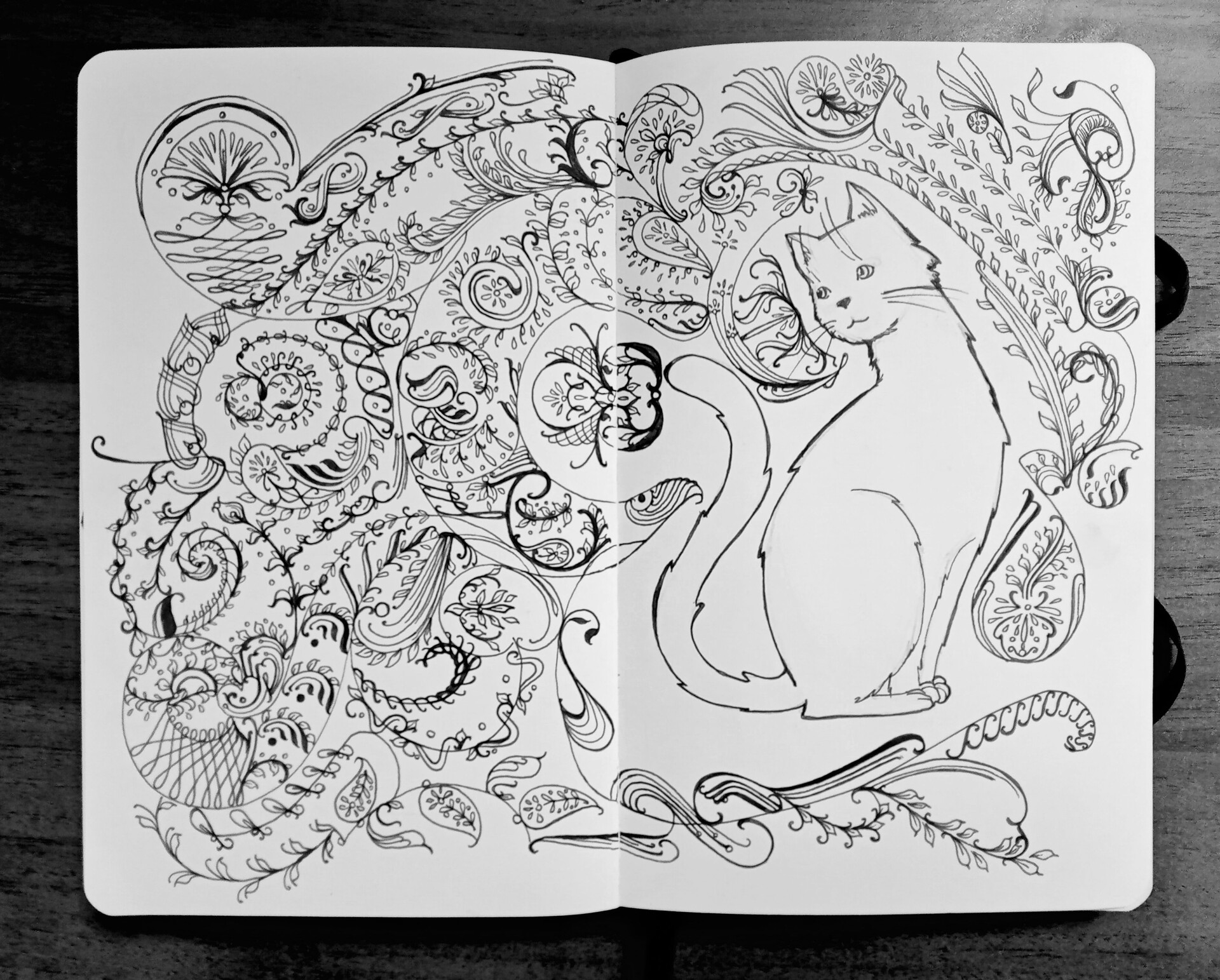 ArtStation - The Cat, page of sketchbook