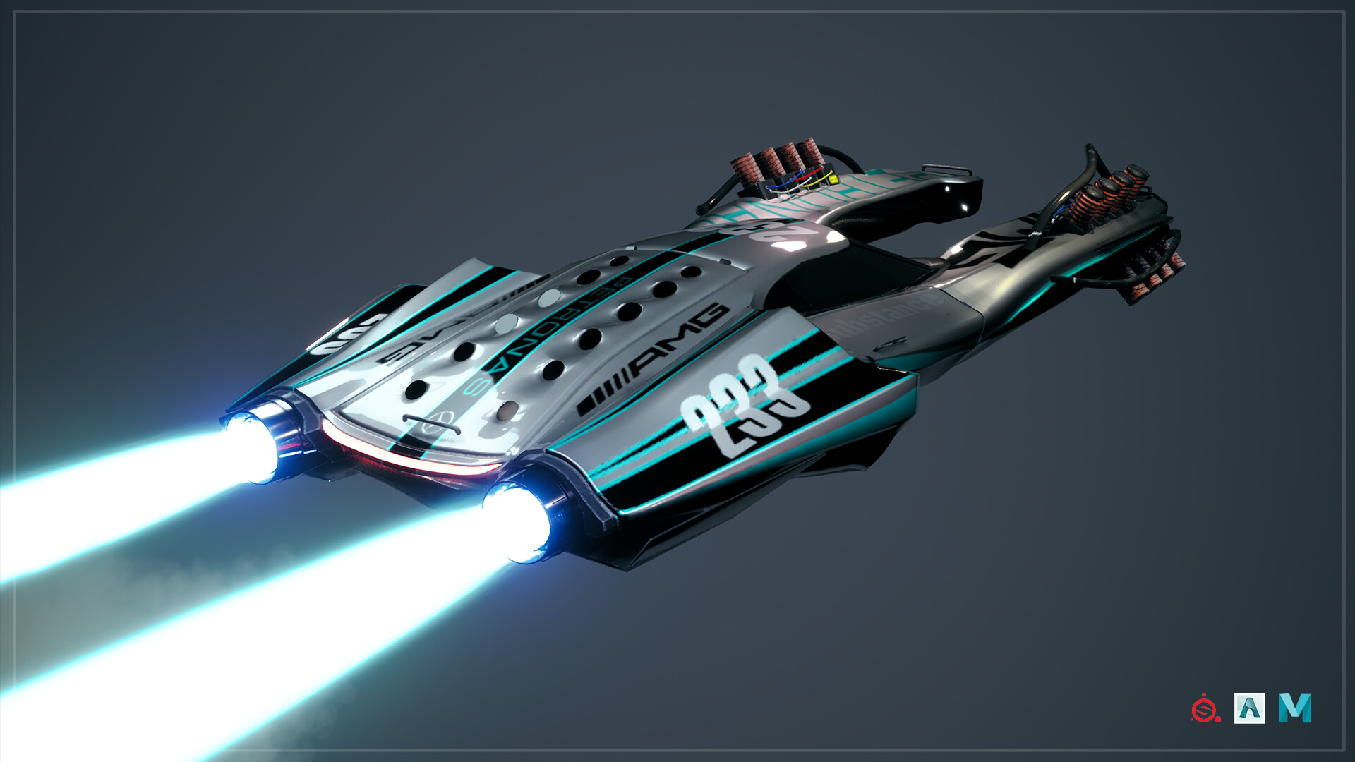 Simon Guivaudon - SCI-Fi Spaceships Concept 3D Model