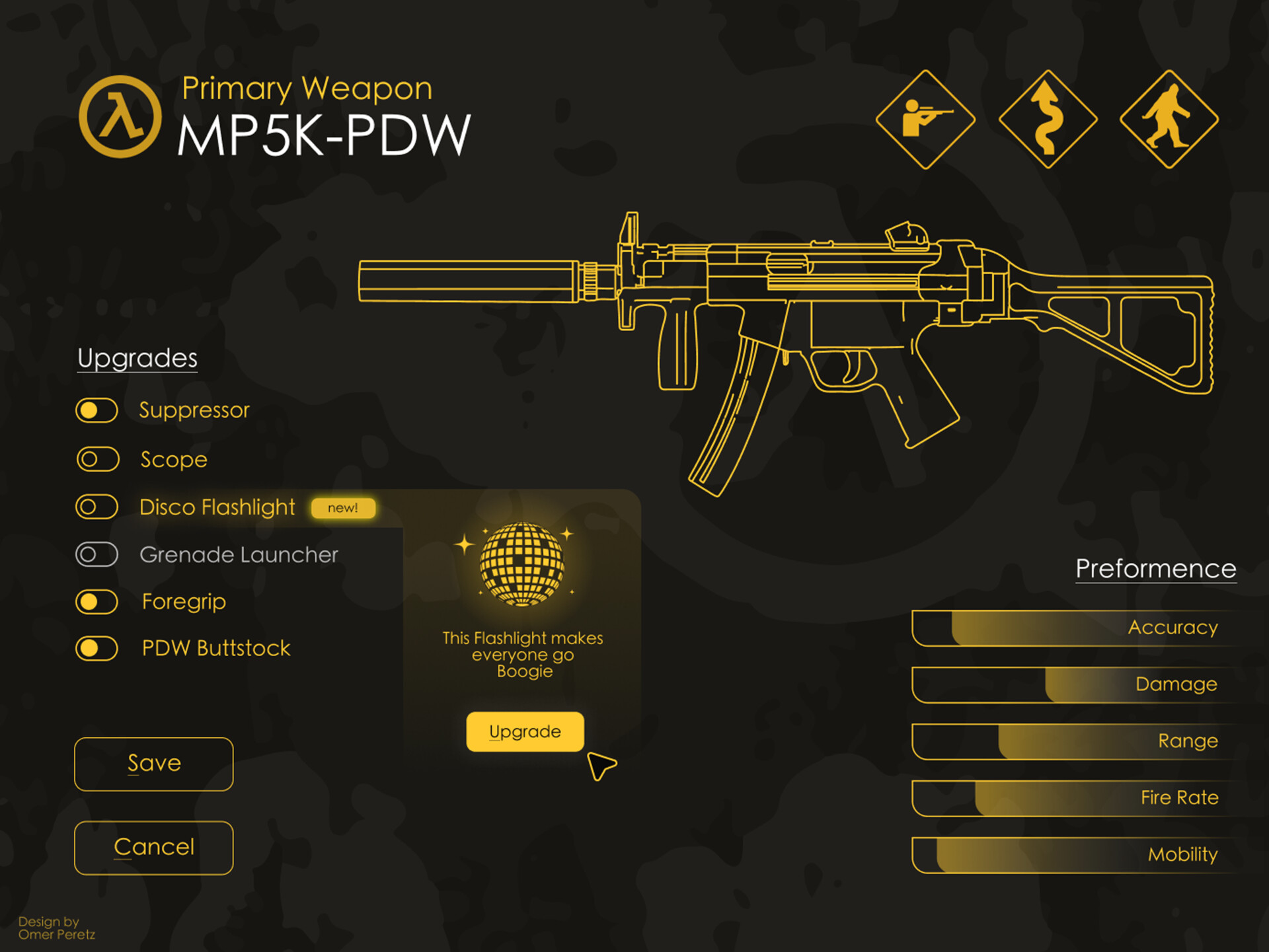 ArtStation - Weapon edit screen UI