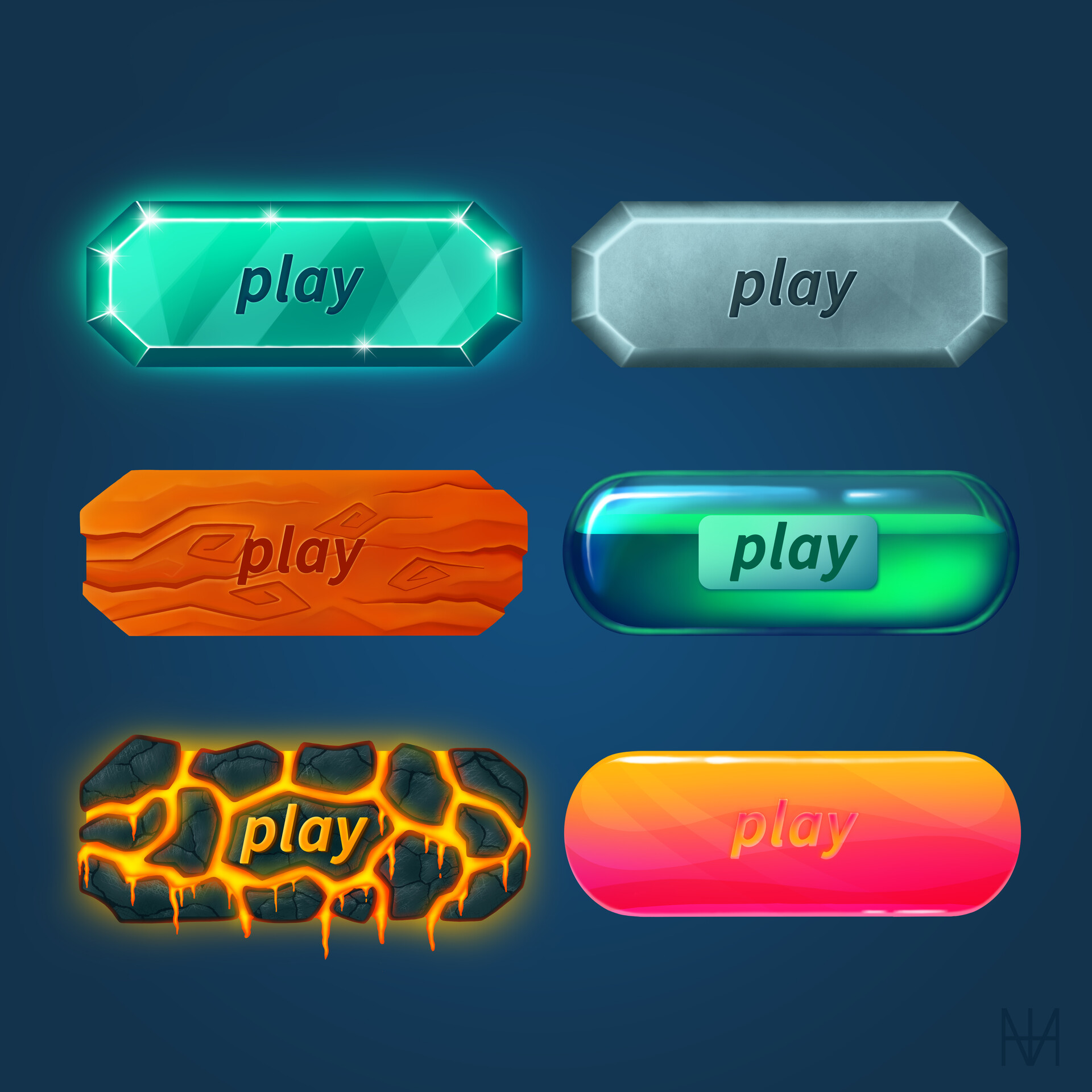 ArtStation - Game buttons