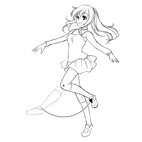how to draw anime running