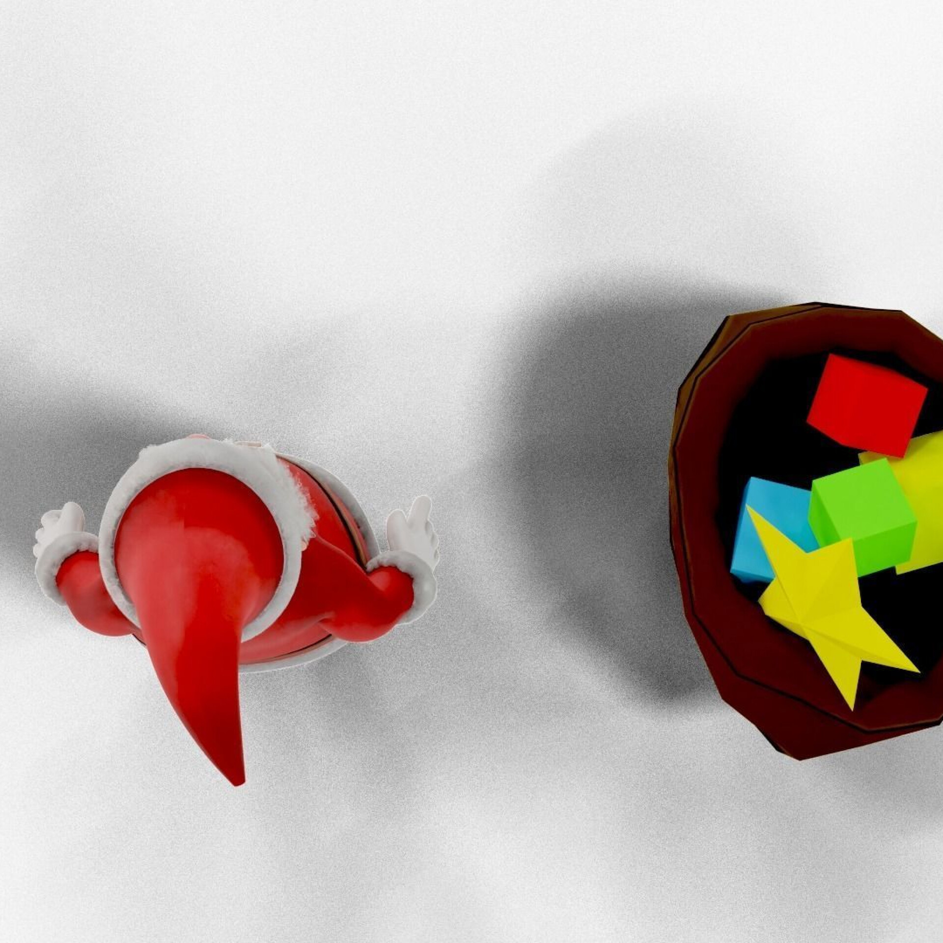 3d animal factory - Fur Cartoon Santa Claus Rigged