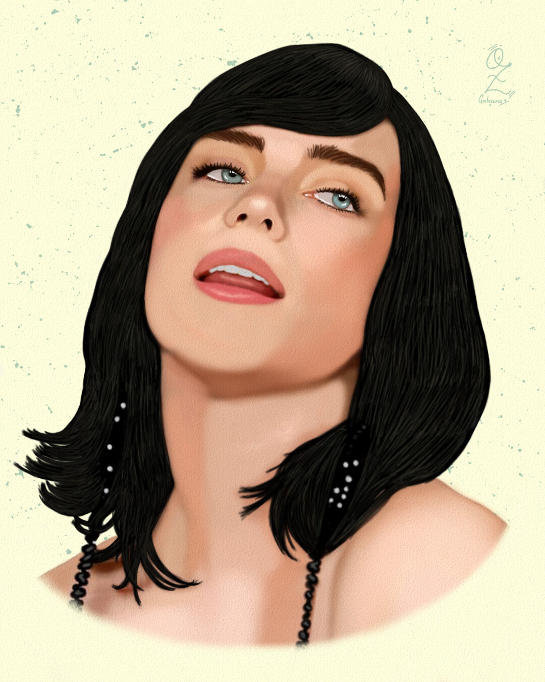 ArtStation - Billie Eilish Portrait drawing by Oz Galeano