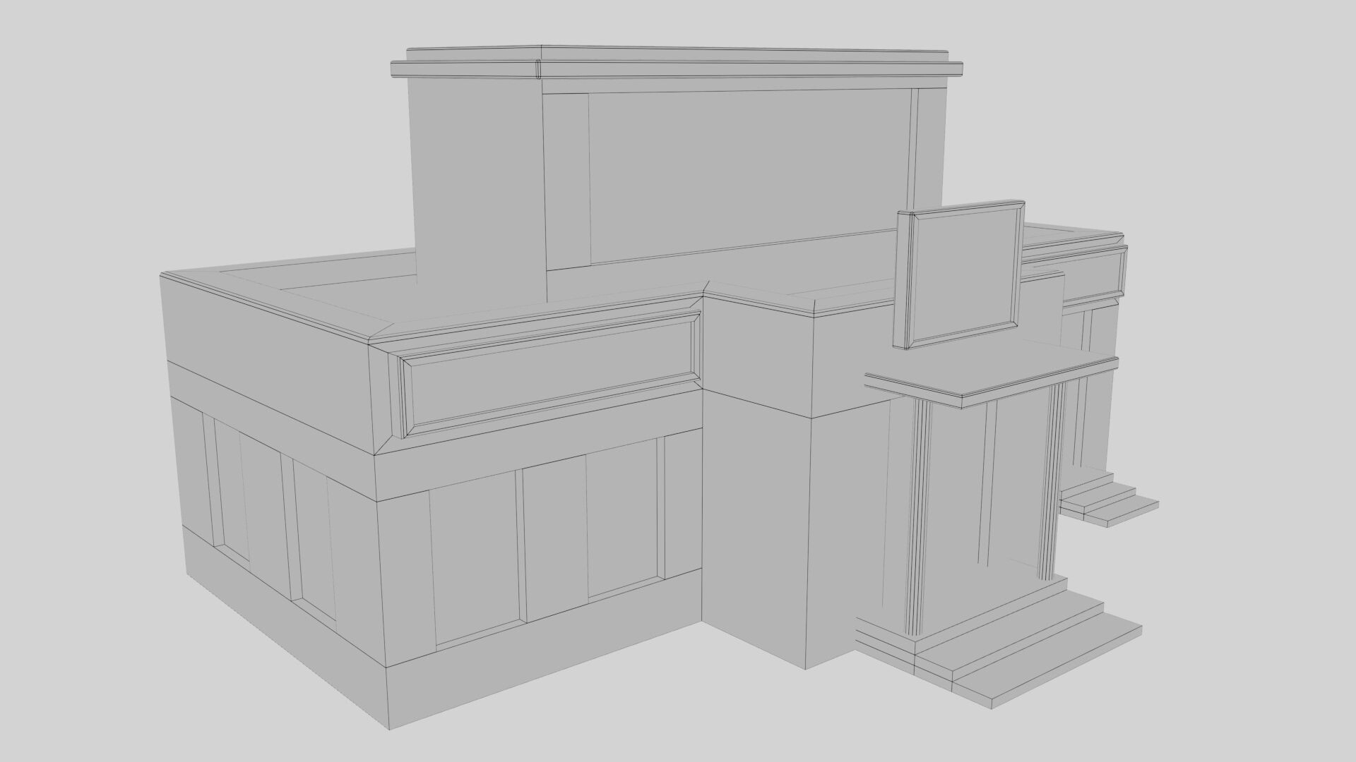 Anindya Roy - 3D Cartoon Police Station Low-poly Game ready Model