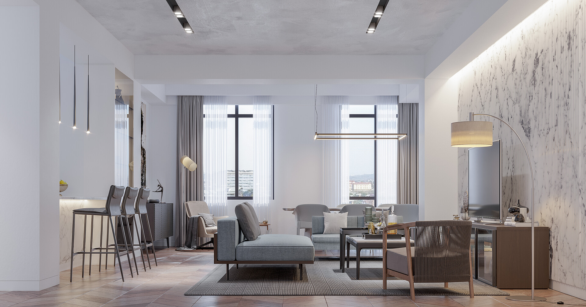 ArtStation - LIVING ROOM | BEDROOM | WC