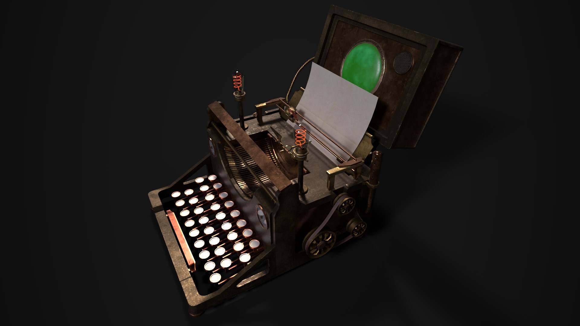 ArtStation - Steampunk Typewriter