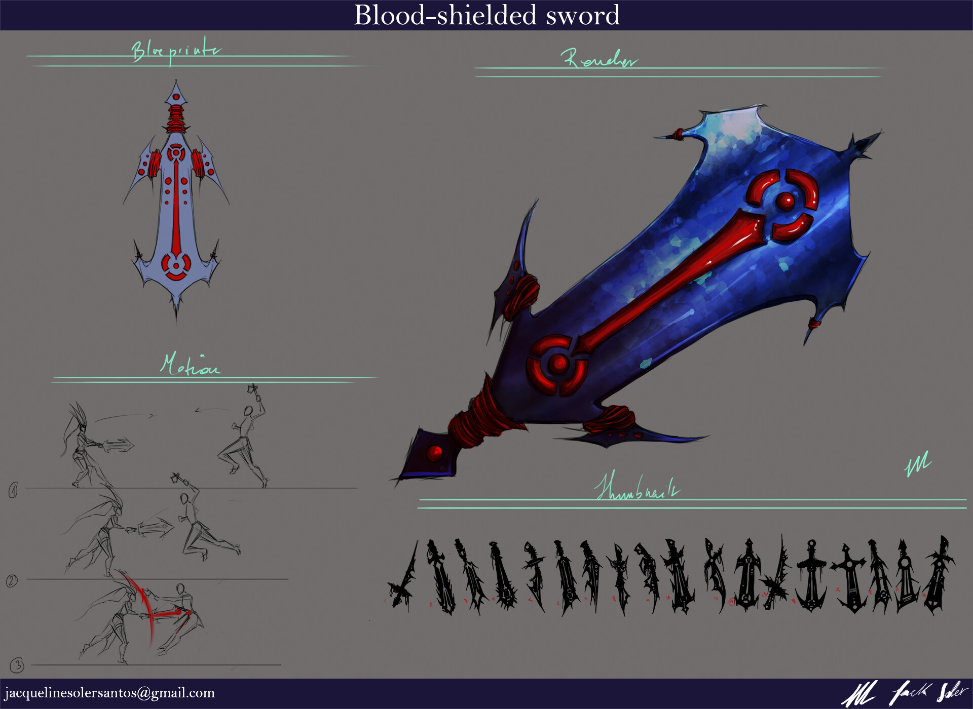 ArtStation - Blood-shielded sword