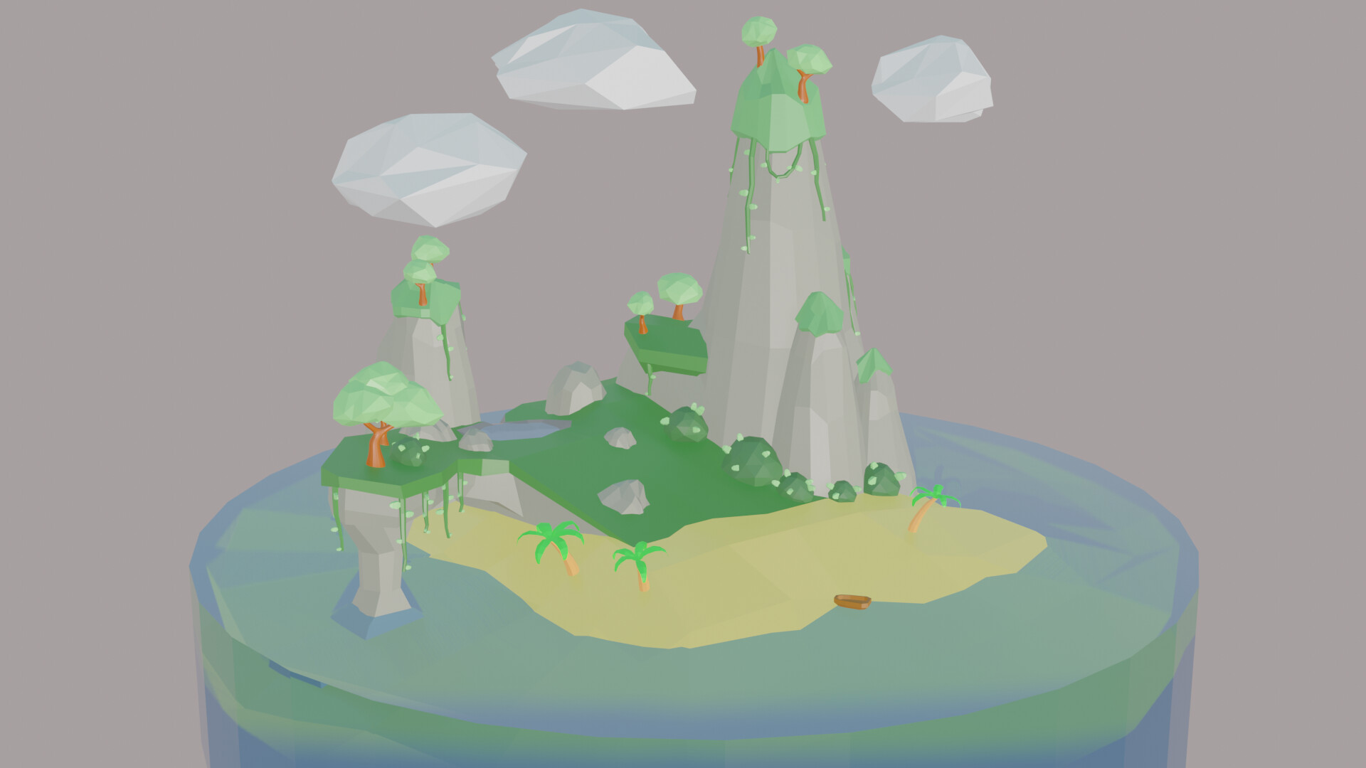 ArtStation - Low Poly Island