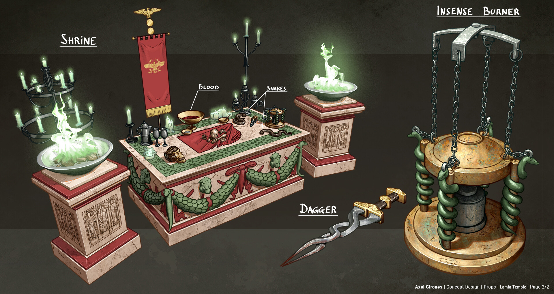 ArtStation - Lamia Temple · Props · Shrine