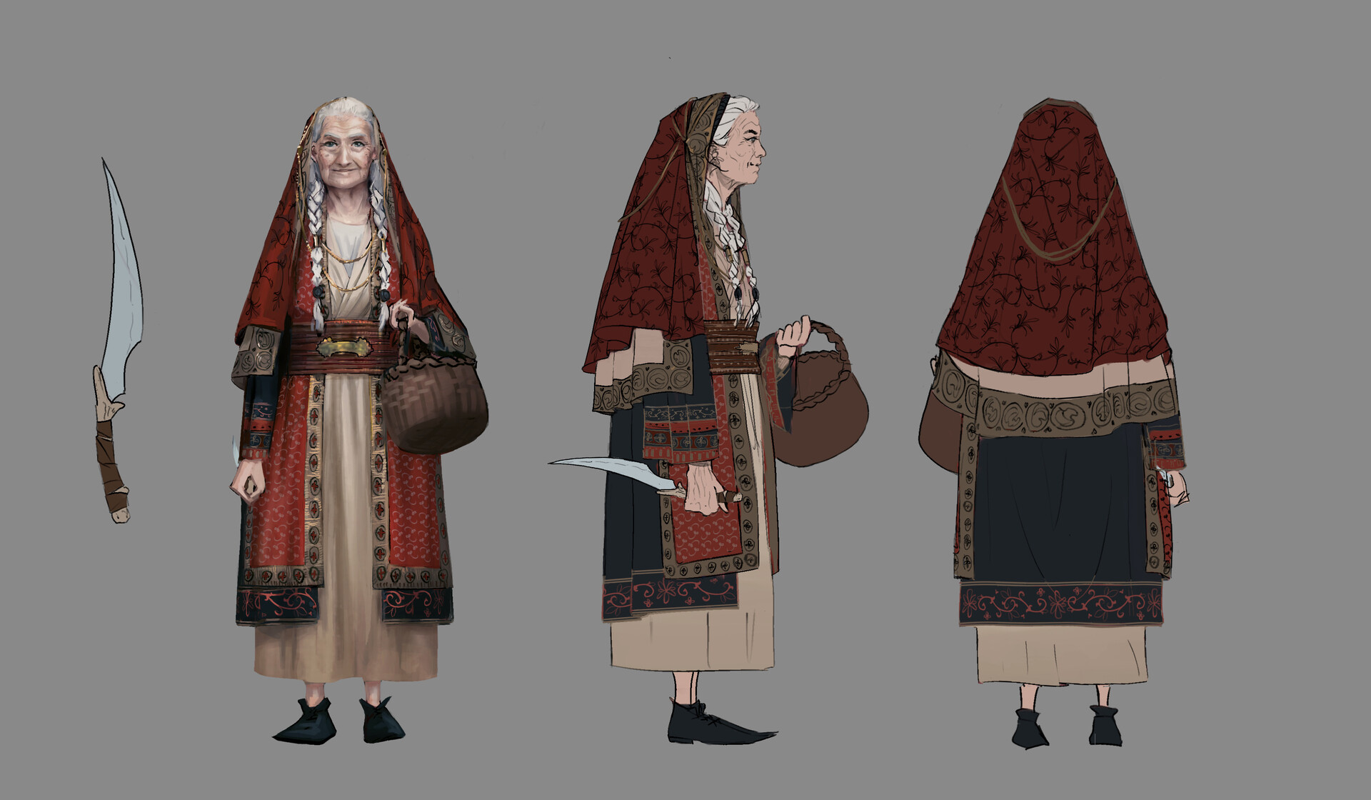 ArtStation - Elderly Woman - Character Turnaround